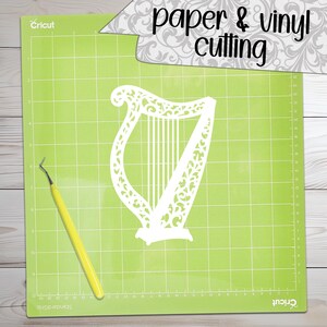 Harp Filigree SVG Cut Files (svg Dxf Png Eps Jpeg) Silhouette & Cricut ...