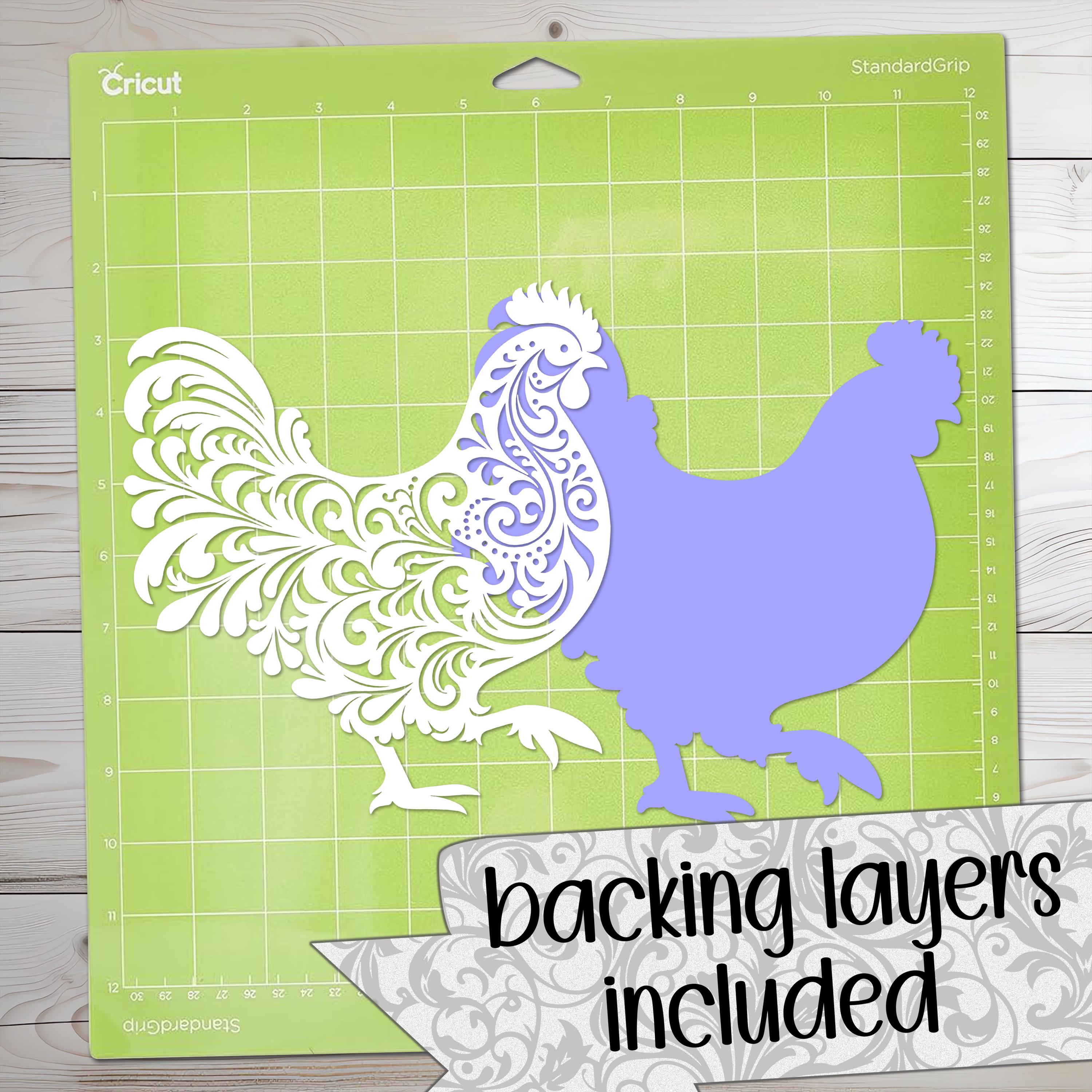 Chicken Fancy SVG Cut Files (svg Dxf Png Eps Jpg) Silhouette & Cricut ...