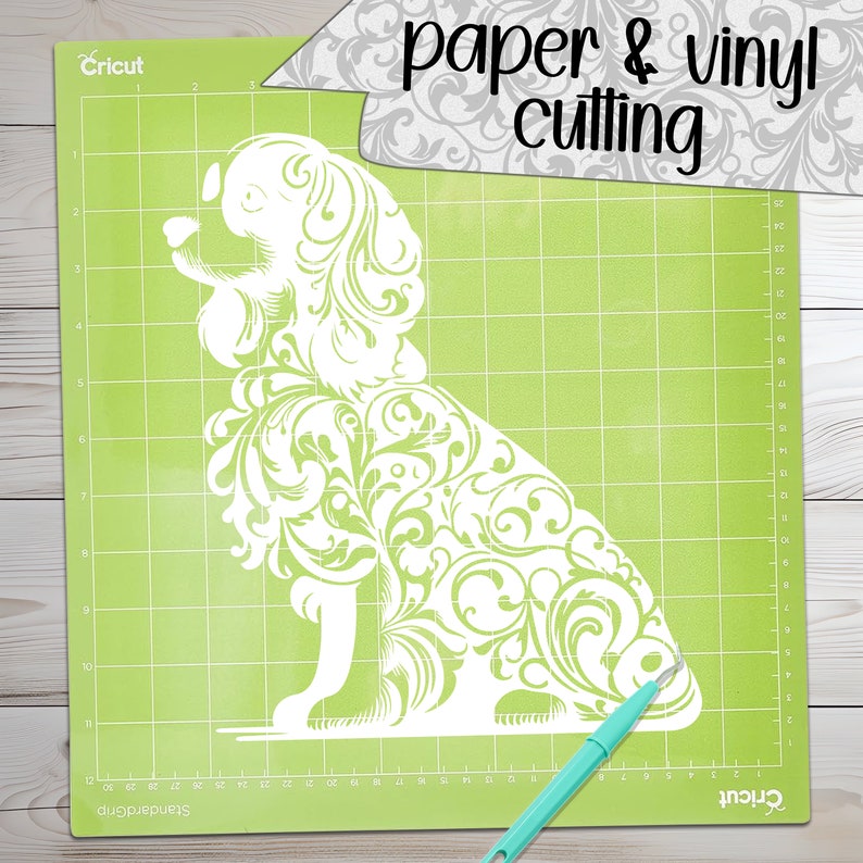 Cavalier Spaniel Fancy SVG Cut Files (svg Dxf Png Eps Jpeg) Silhouette ...