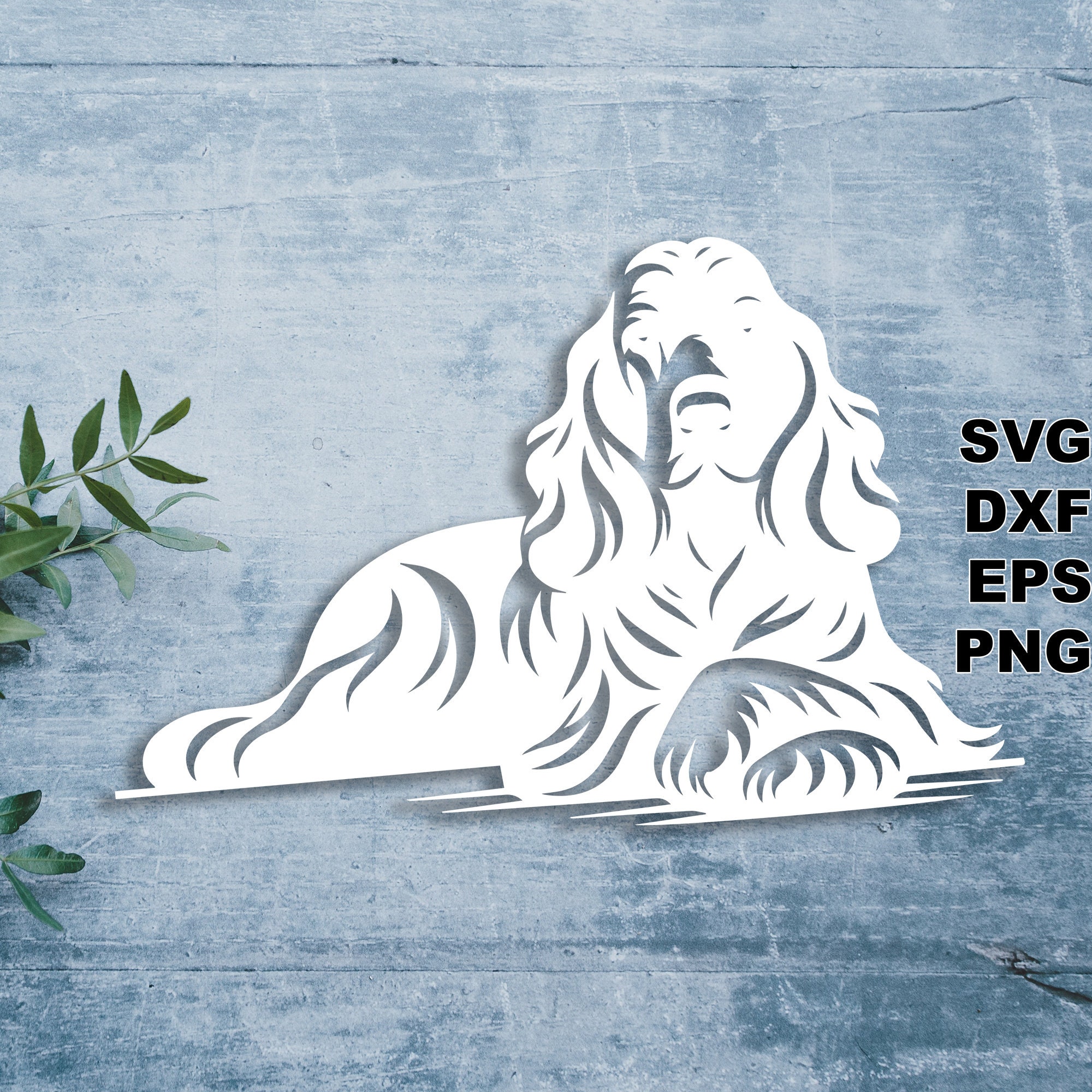Cocker Spaniel SVG Cut Files svg Dxf Png Eps Silhouette & Cricut ...