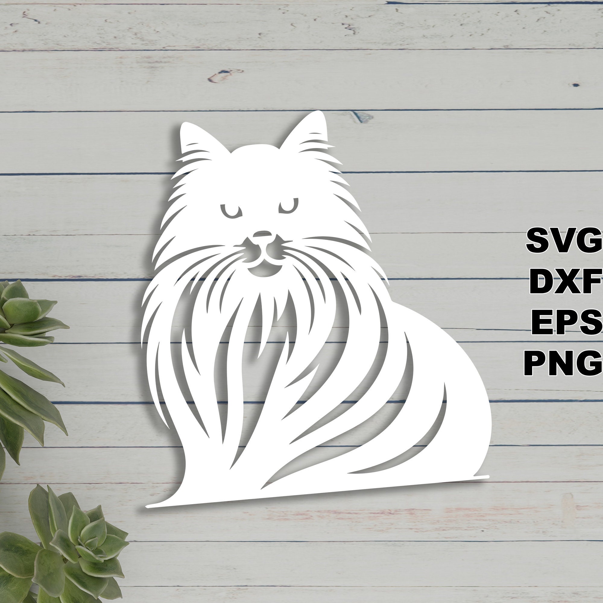 Norwegian Forest Cat SVG Cut Files svg Dxf Png Eps Silhouette & Cricut ...