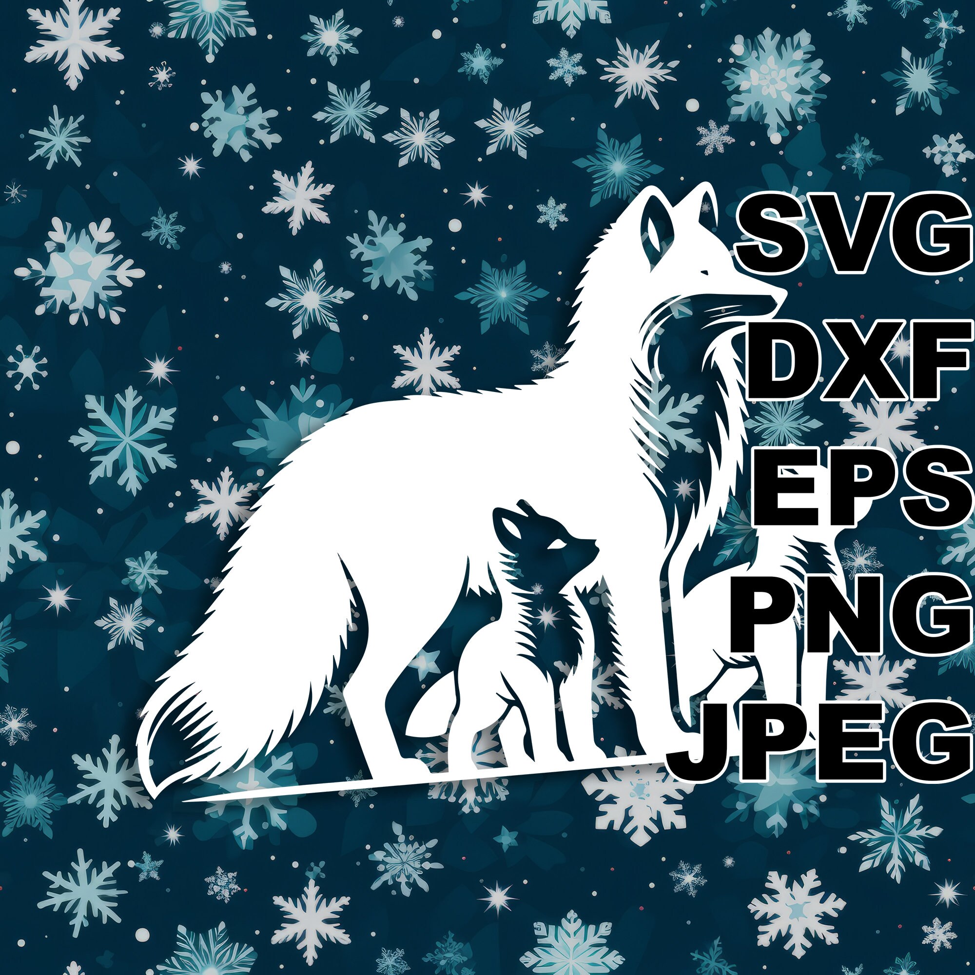 Arctic Fox SVG Cut Files svg Dxf Png Eps Jpeg Vinyl and Paper Cut, CNC ...