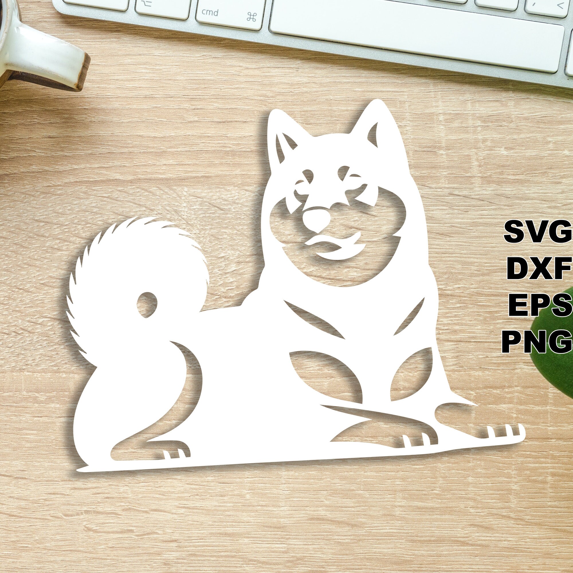 Shiba Inu SVG Cut Files svg Dxf Png Eps Silhouette & Cricut, Digital ...