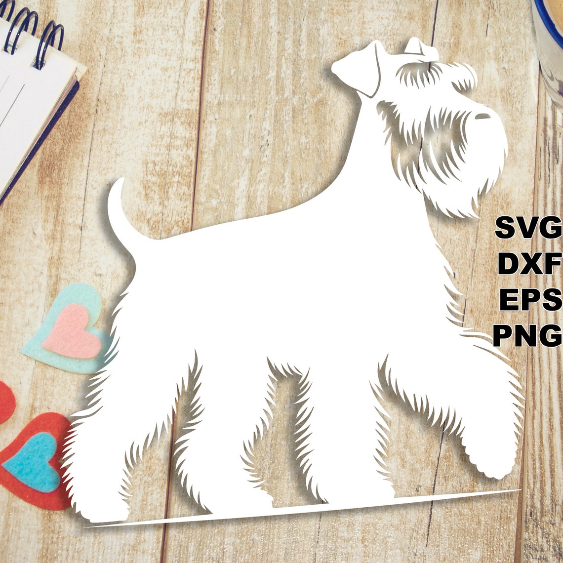 Schnauzer SVG Cut Files svg Dxf Png Eps Silhouette & Cricut, Digital ...