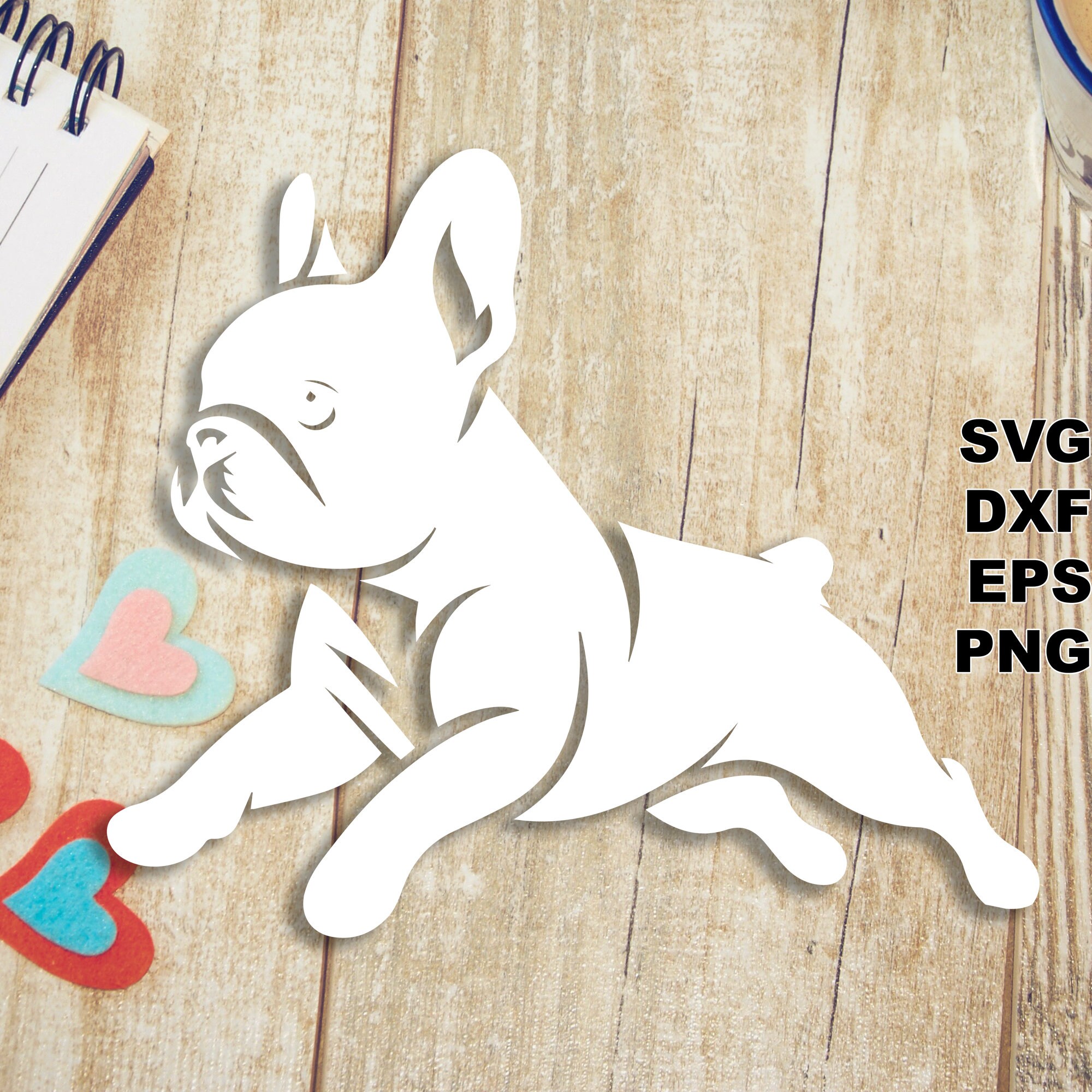 French Bulldog SVG Cut Files svg Dxf Png Eps Silhouette & Cricut ...