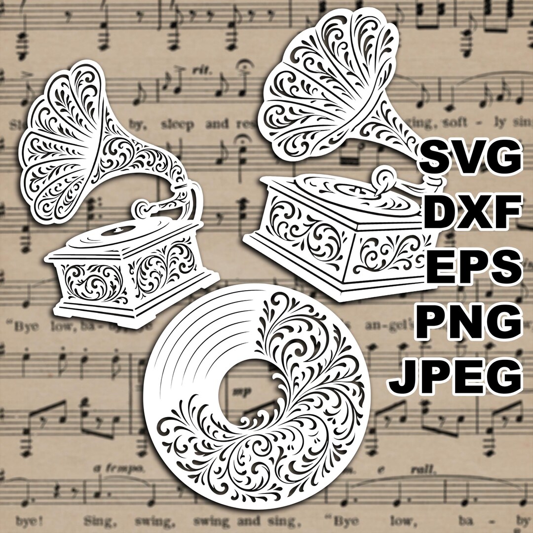Filigree Vinyl SVG Cut Files (svg Dxf Png Eps Jpeg) Silhouette & Cricut ...