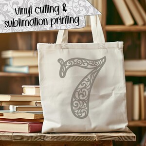 Filigree Number 7 SVG Cut Files (svg Dxf Png Eps Jpeg) Silhouette ...