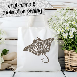 Manta Ray SVG Cut Files (svg Dxf Png Eps Jpg) Silhouette & Cricut ...