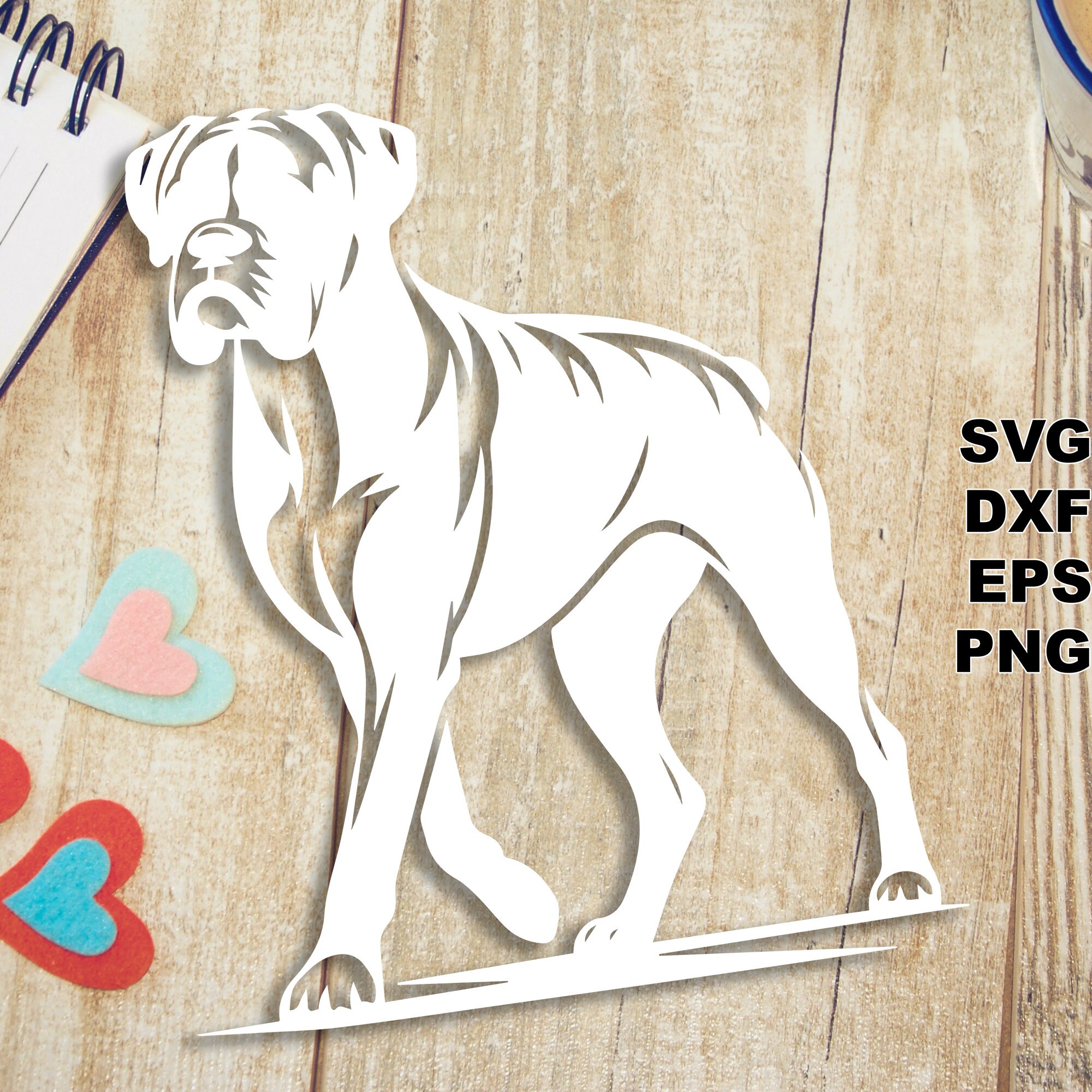 Boxer SVG Cut Files svg Dxf Png Eps Silhouette & Cricut, Digital ...