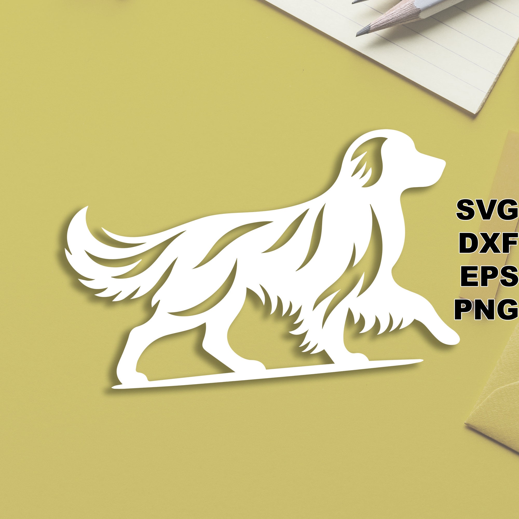 Golden Retriever SVG Cut Files svg Dxf Png Eps Silhouette & Cricut ...