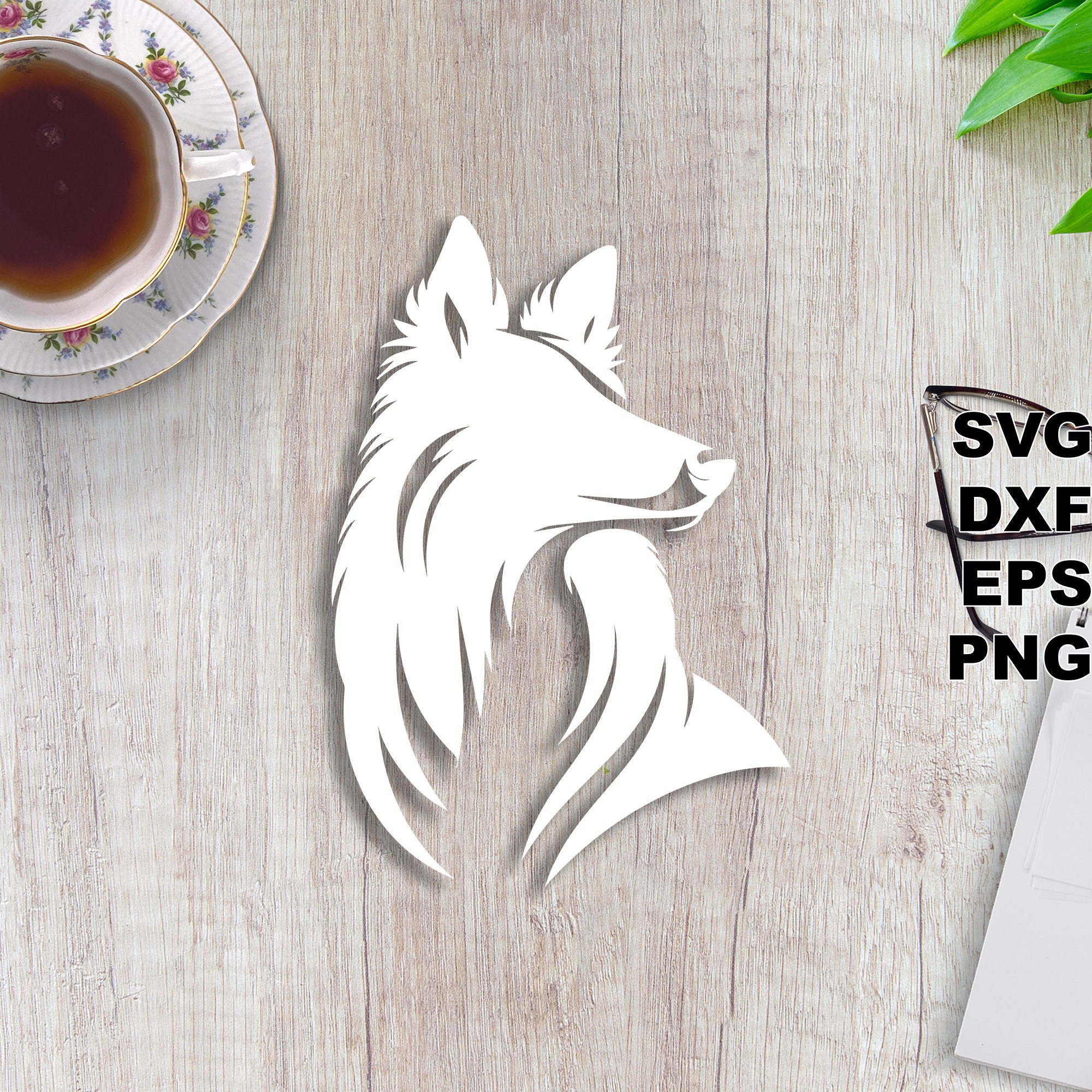 Smooth Collie SVG Cut Files svg Dxf Png Eps Silhouette & Cricut ...