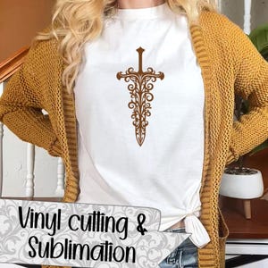 Sword Filigree SVG Cut Files (svg Dxf Png Eps Jpeg) Silhouette & Cricut ...