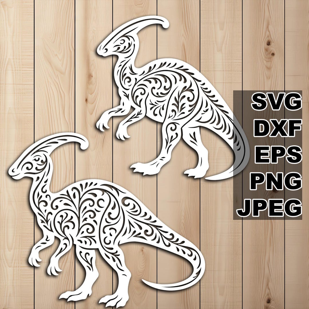 Filigree Parasaurolophus SVG Cut Files (svg Dxf Png Eps Jpeg ...