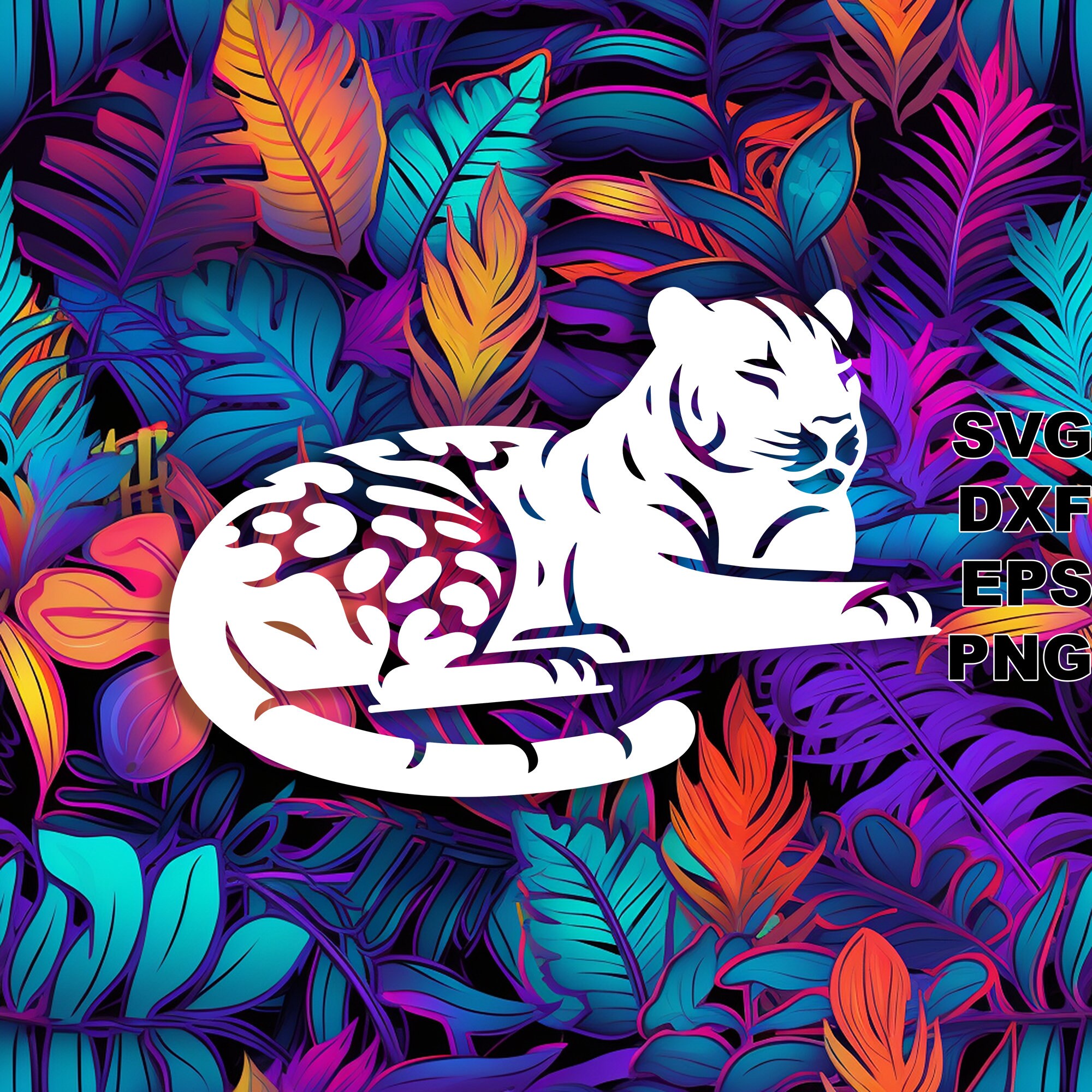 Jaguar SVG Cut Files svg Dxf Png Eps Vinyl and Paper Cut, CNC, Laser ...