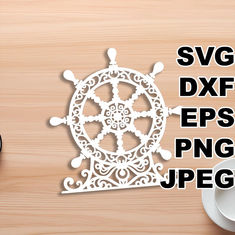Intricate Nautical SVG Cut Files (svg Dxf Png Eps Jpeg) Silhouette ...