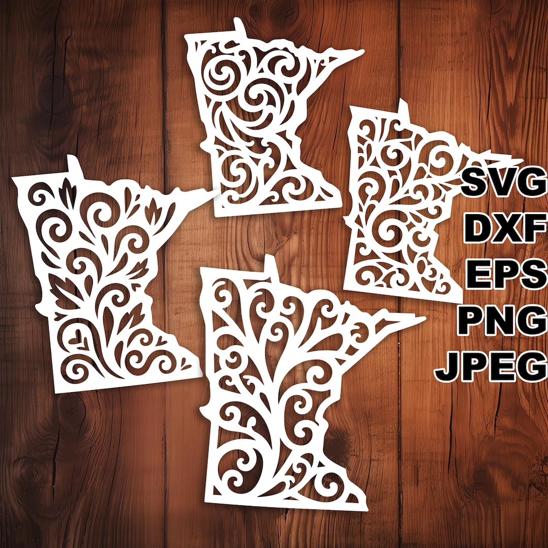 Minnesota SVG Cut Files (svg Dxf Png Eps Jpeg) Silhouette & Cricut ...