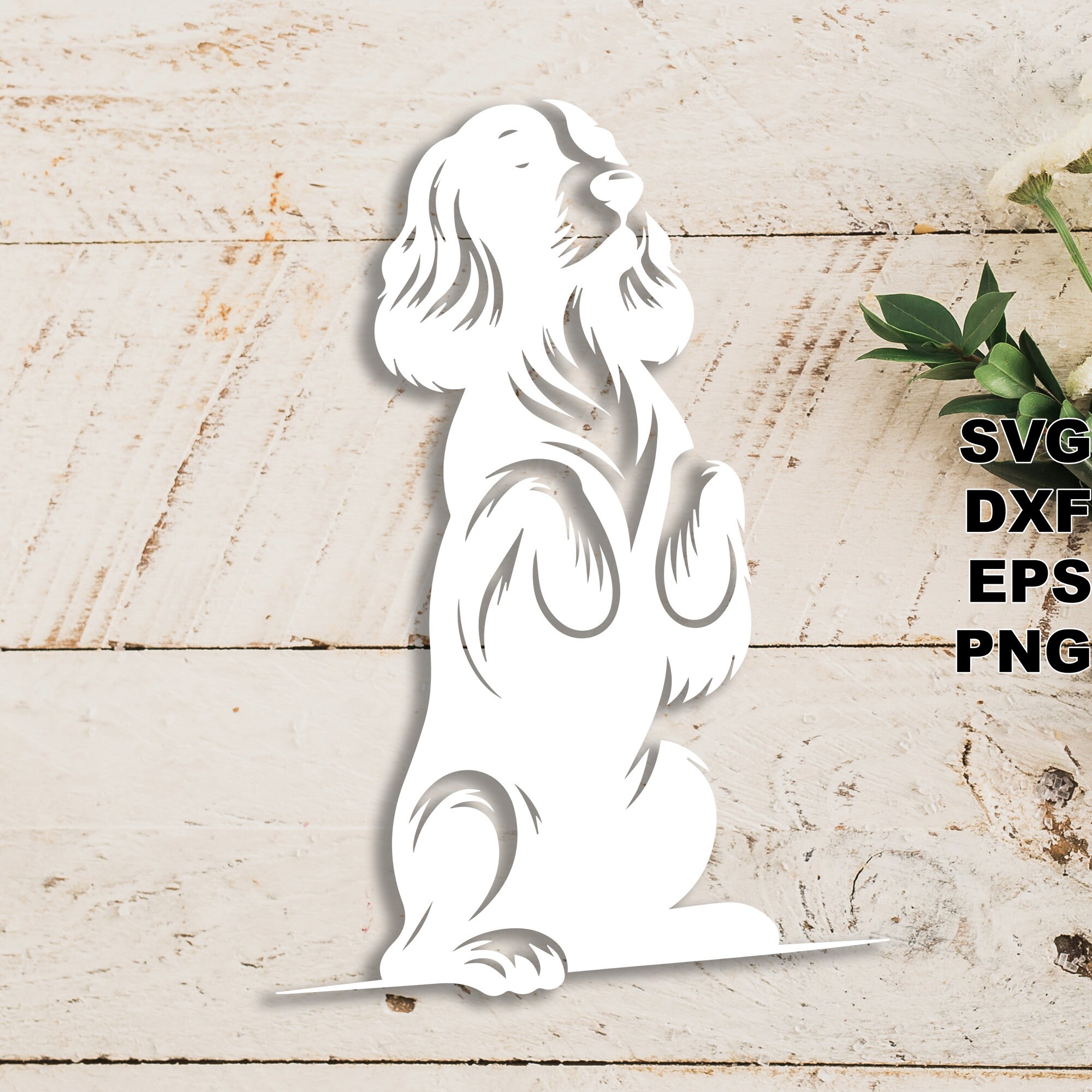 Cocker Spaniel SVG Cut Files svg Dxf Png Eps Silhouette & Cricut ...