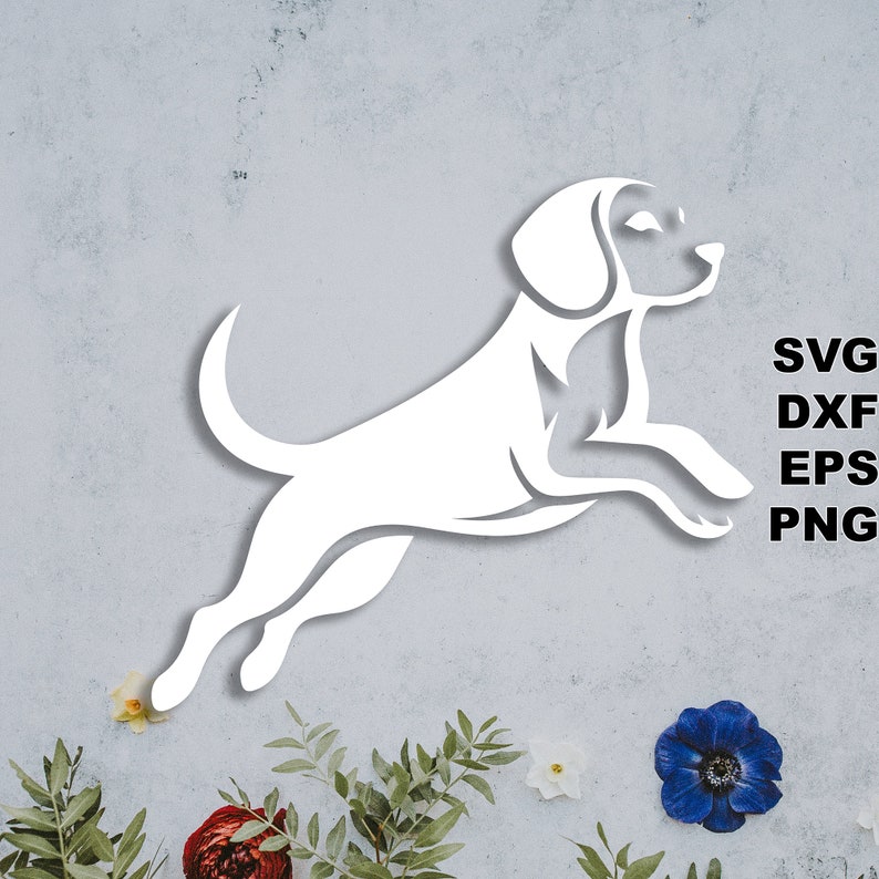 Beagle SVG Cut Files svg Dxf Png Eps Silhouette & Cricut, Digital ...