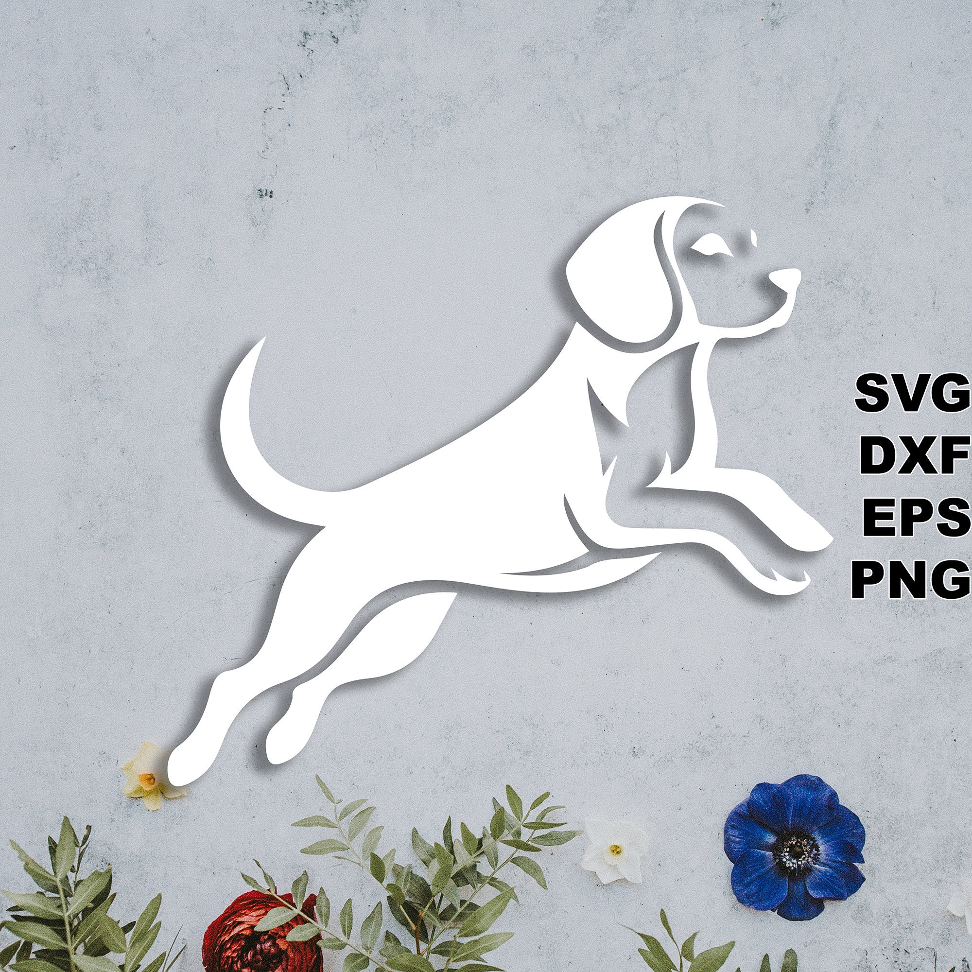 Beagle SVG Cut Files svg Dxf Png Eps Silhouette & Cricut, Digital ...