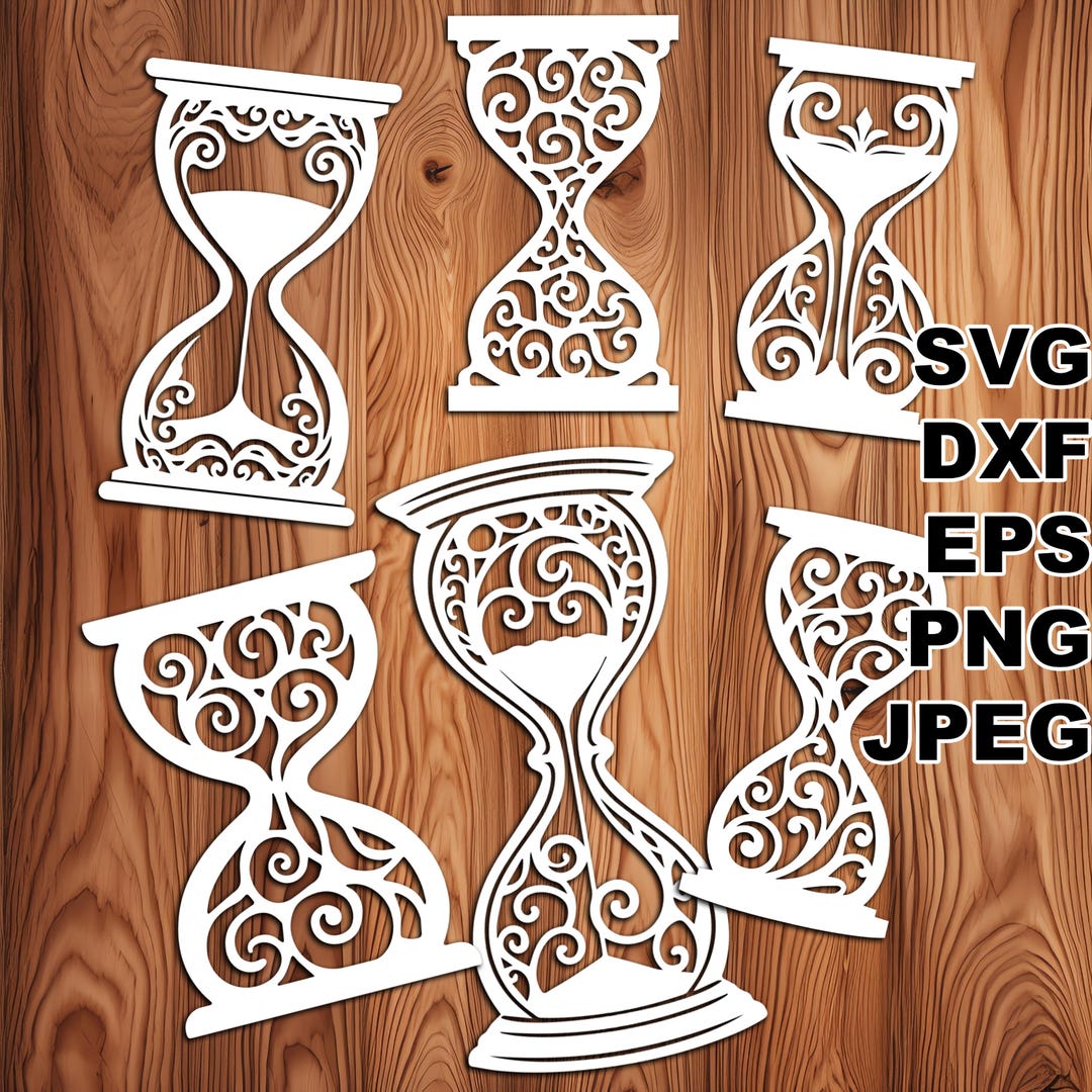 More Filigree Hourglasses SVG Cut Files (svg Dxf Png Eps Jpeg ...