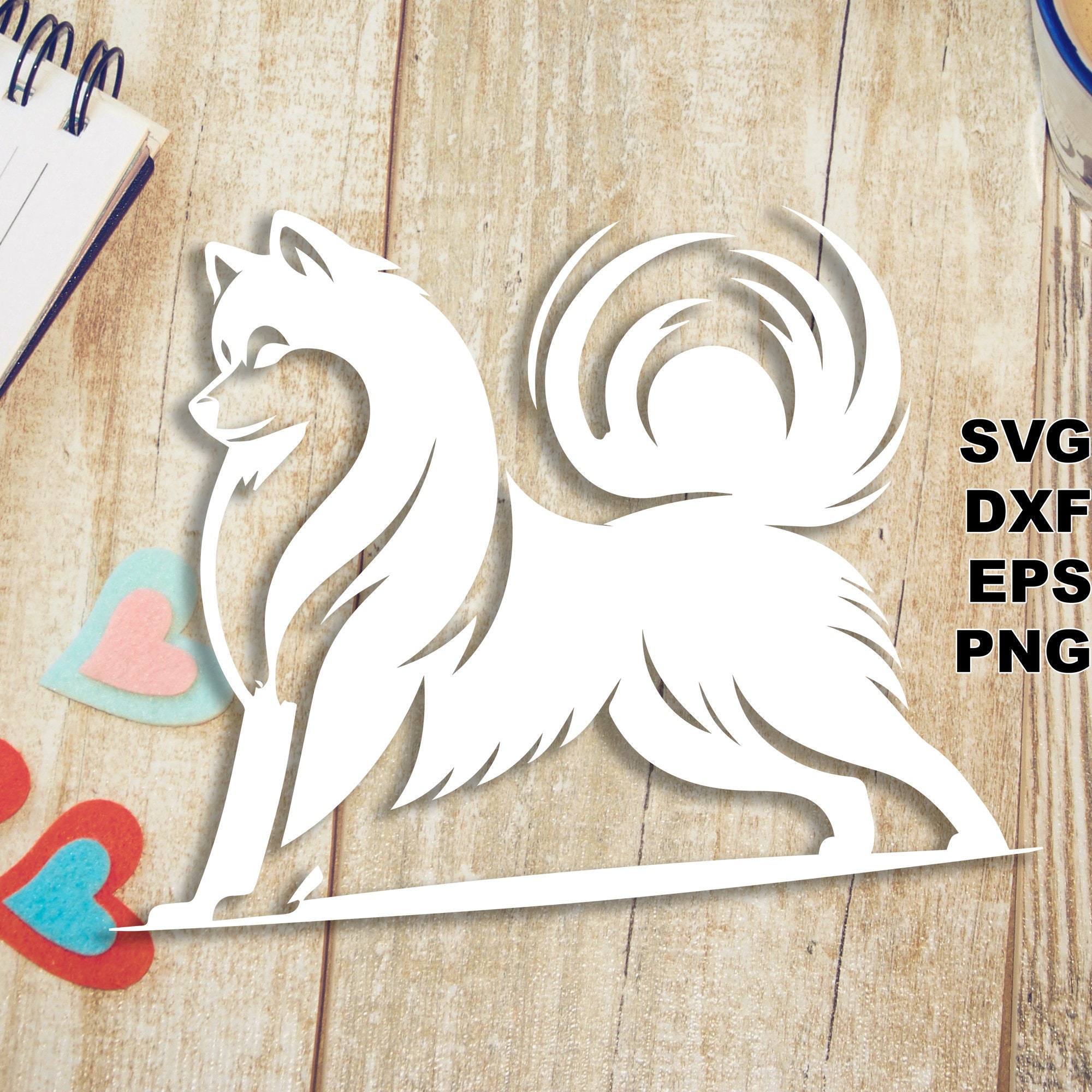 Pomsky SVG Cut Files svg Dxf Png Eps Silhouette & Cricut, Digital ...
