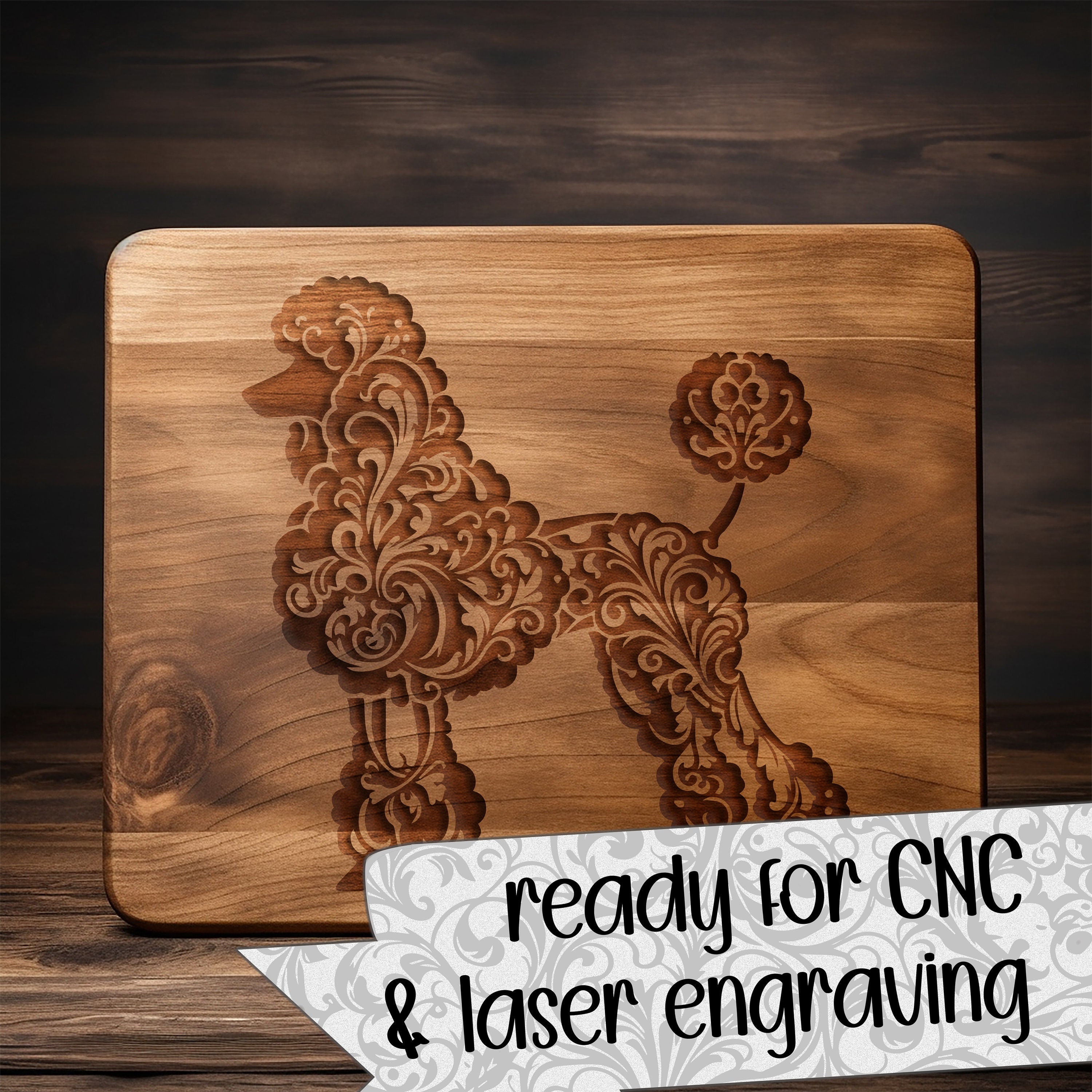 Poodle Fancy SVG Cut Files svg Dxf Png Eps Silhouette & Cricut, Digital ...