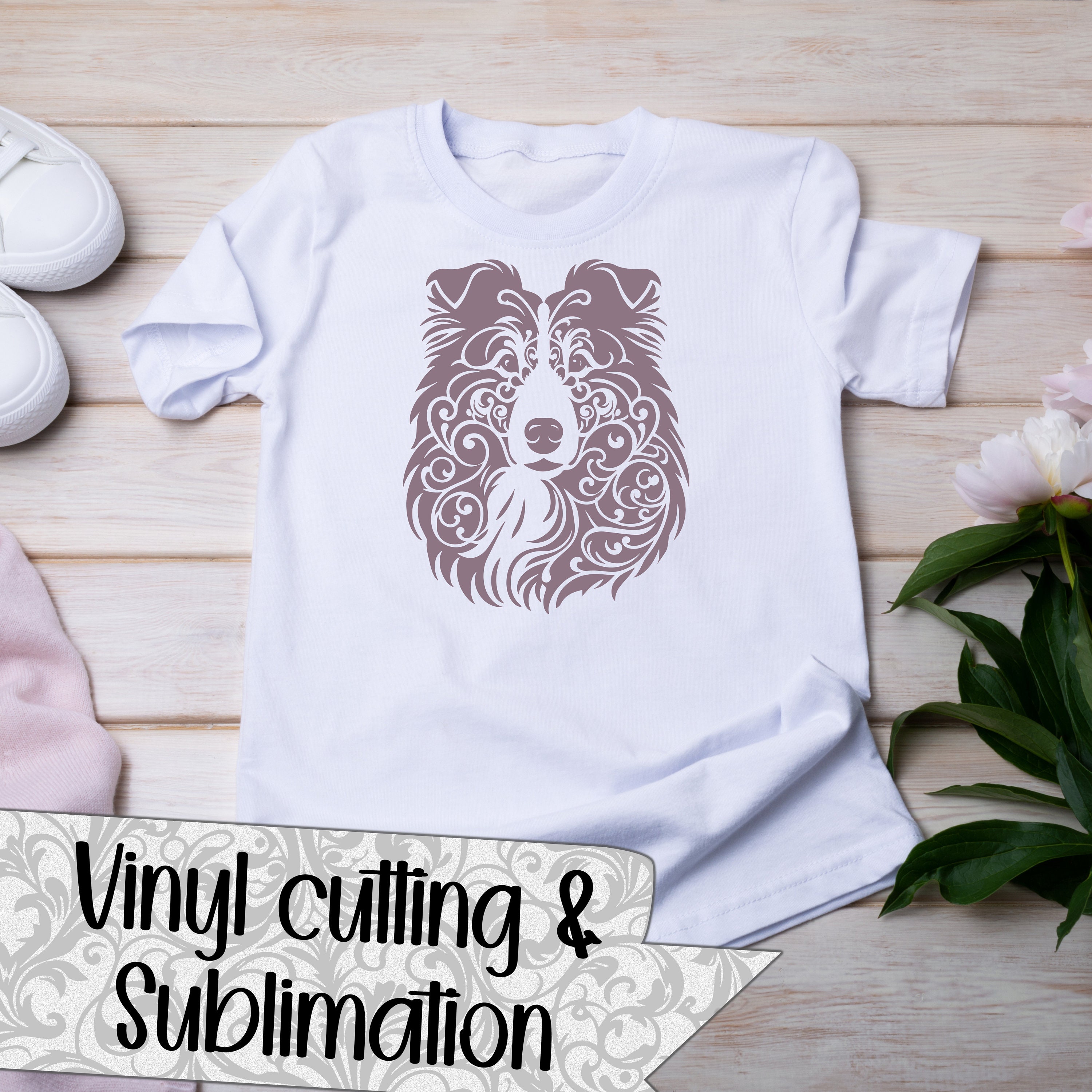Collies Fancy SVG Cut Files svg Dxf Png Eps Jpeg Silhouette & Cricut ...