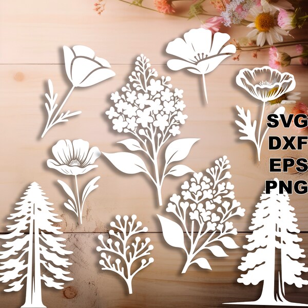 Rocky Mountain Flora SVG Cut Files svg Dxf Png Eps Vinyl and Paper Cut ...