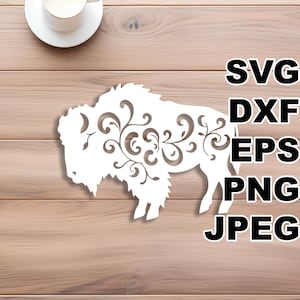 More Buffalo SVG Cut Files (svg Dxf Png Eps Jpeg) Silhouette & Cricut ...