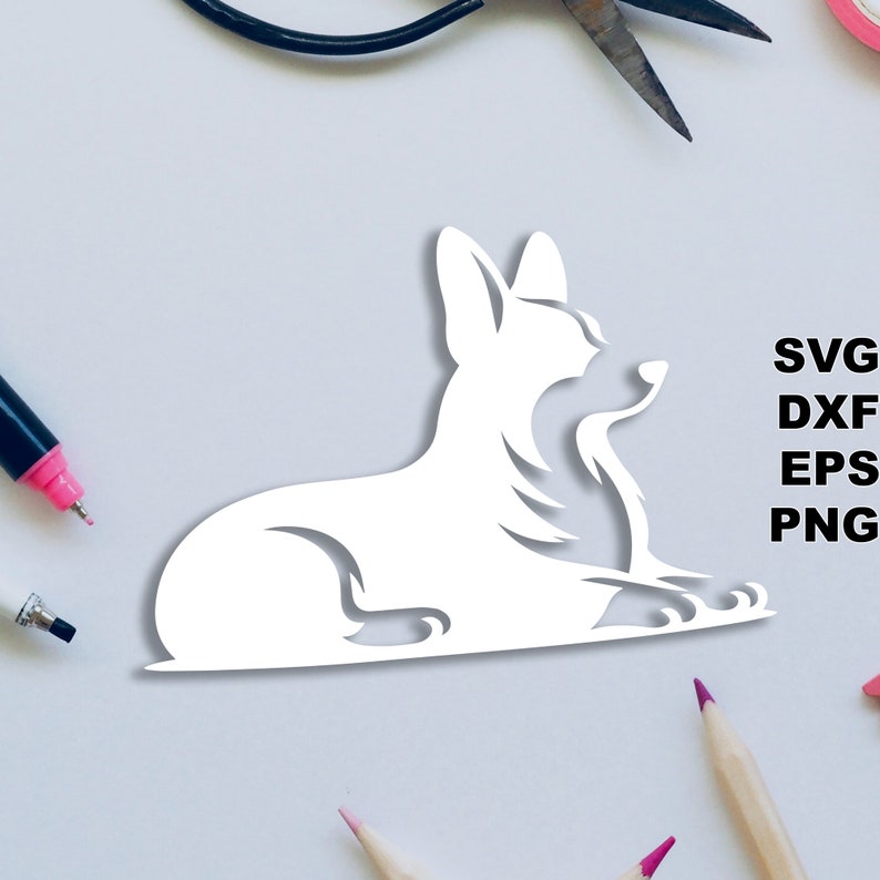 Corgi SVG Cut Files svg Dxf Png Eps Silhouette & Cricut, Digital ...