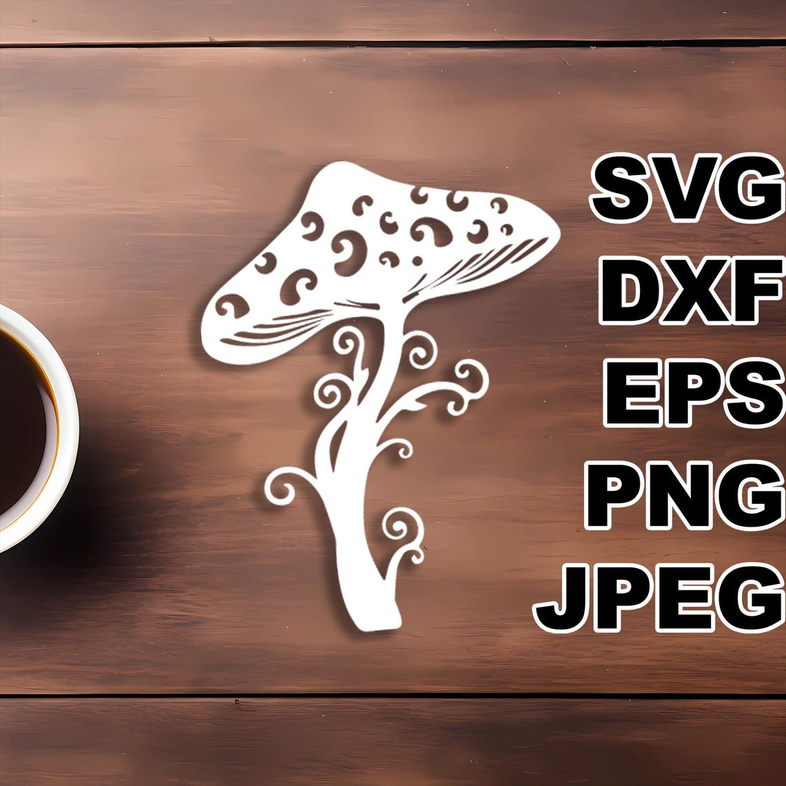 More Fancy Mushrooms SVG Cut Files (svg Dxf Png Eps Jpeg) Silhouette ...