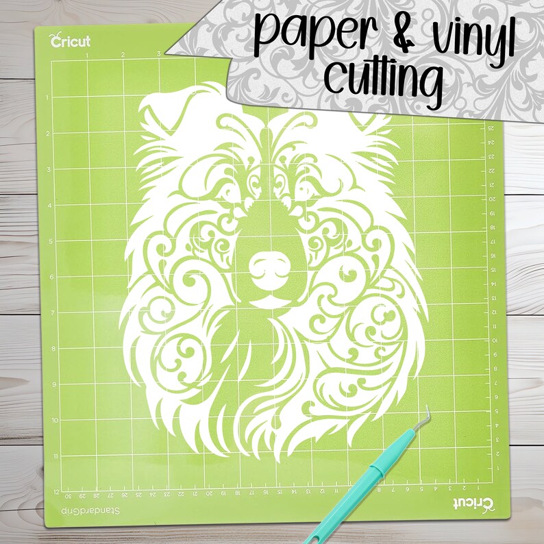 Collies Fancy SVG Cut Files svg Dxf Png Eps Jpeg Silhouette & Cricut ...