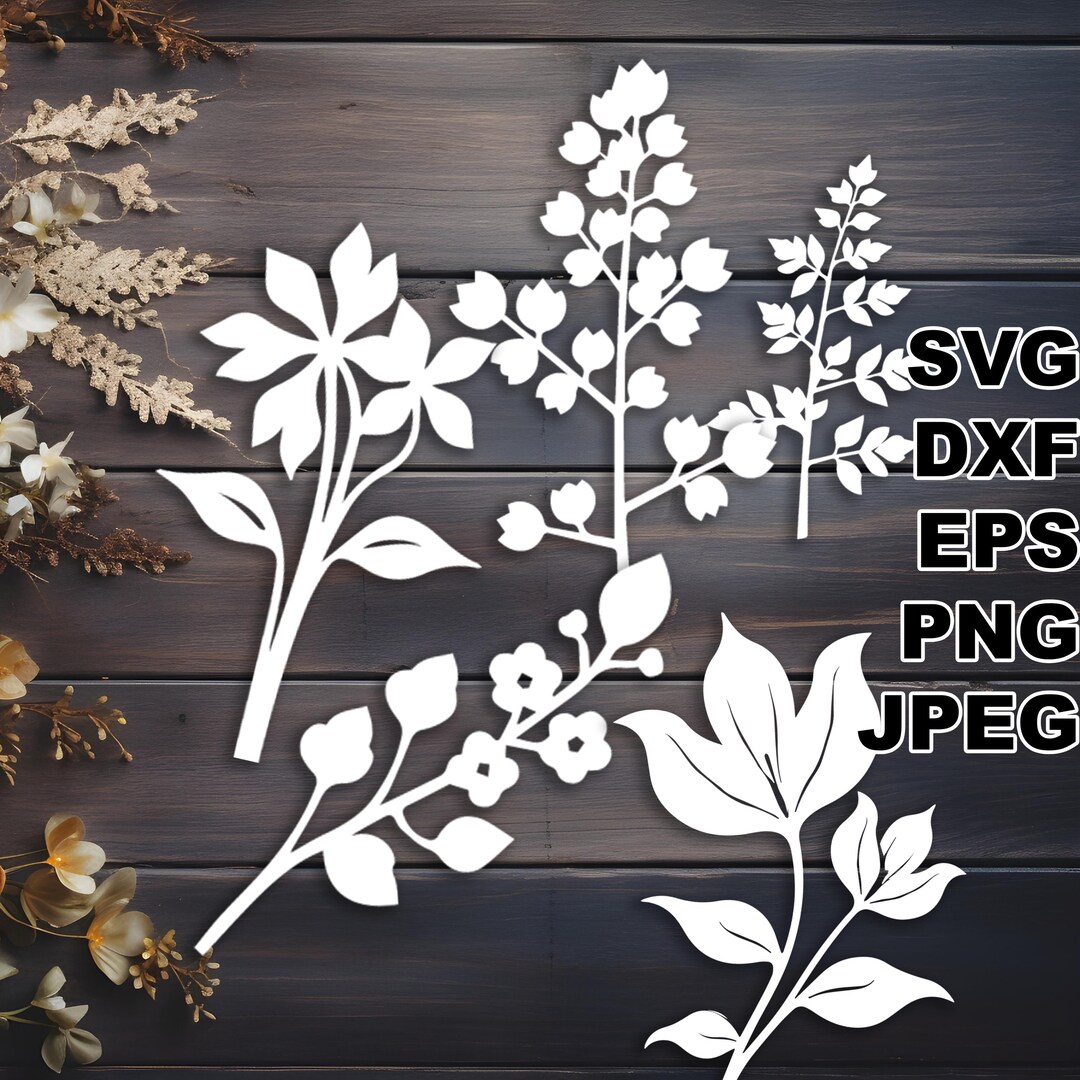Greek Flora SVG Cut Files (svg Dxf Png Eps Jpeg) Silhouette & Cricut ...