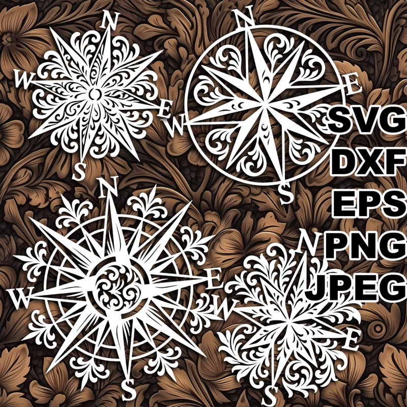 Compass Rose Design - Etsy