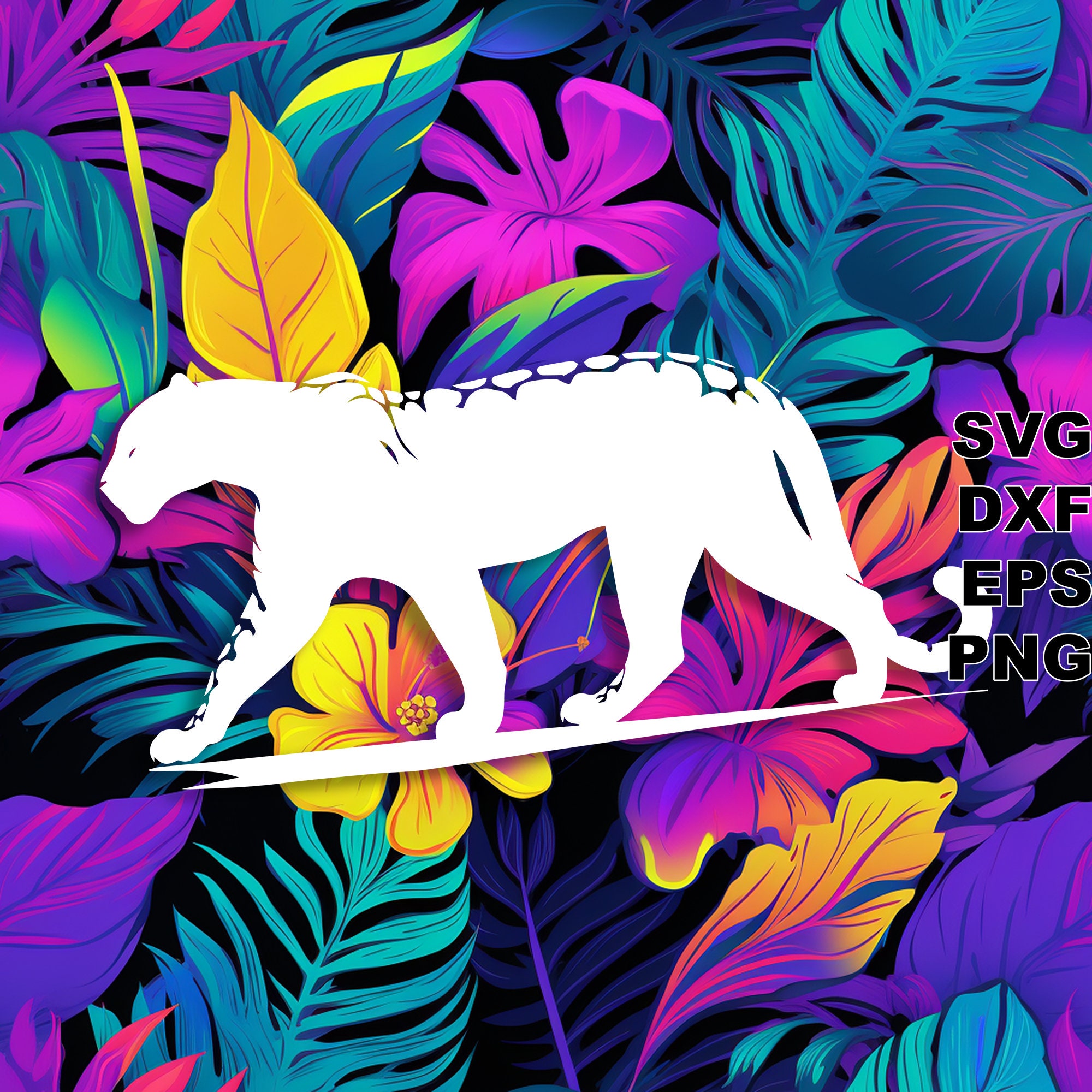 Jaguar SVG Cut Files svg Dxf Png Eps Vinyl and Paper Cut, CNC, Laser ...