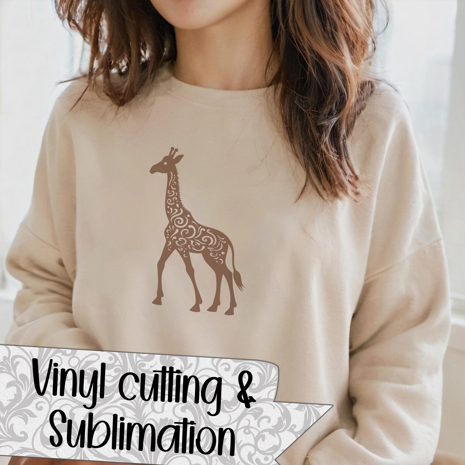 Filigree Giraffe SVG Cut Files (svg Dxf Png Eps Jpeg) Silhouette ...