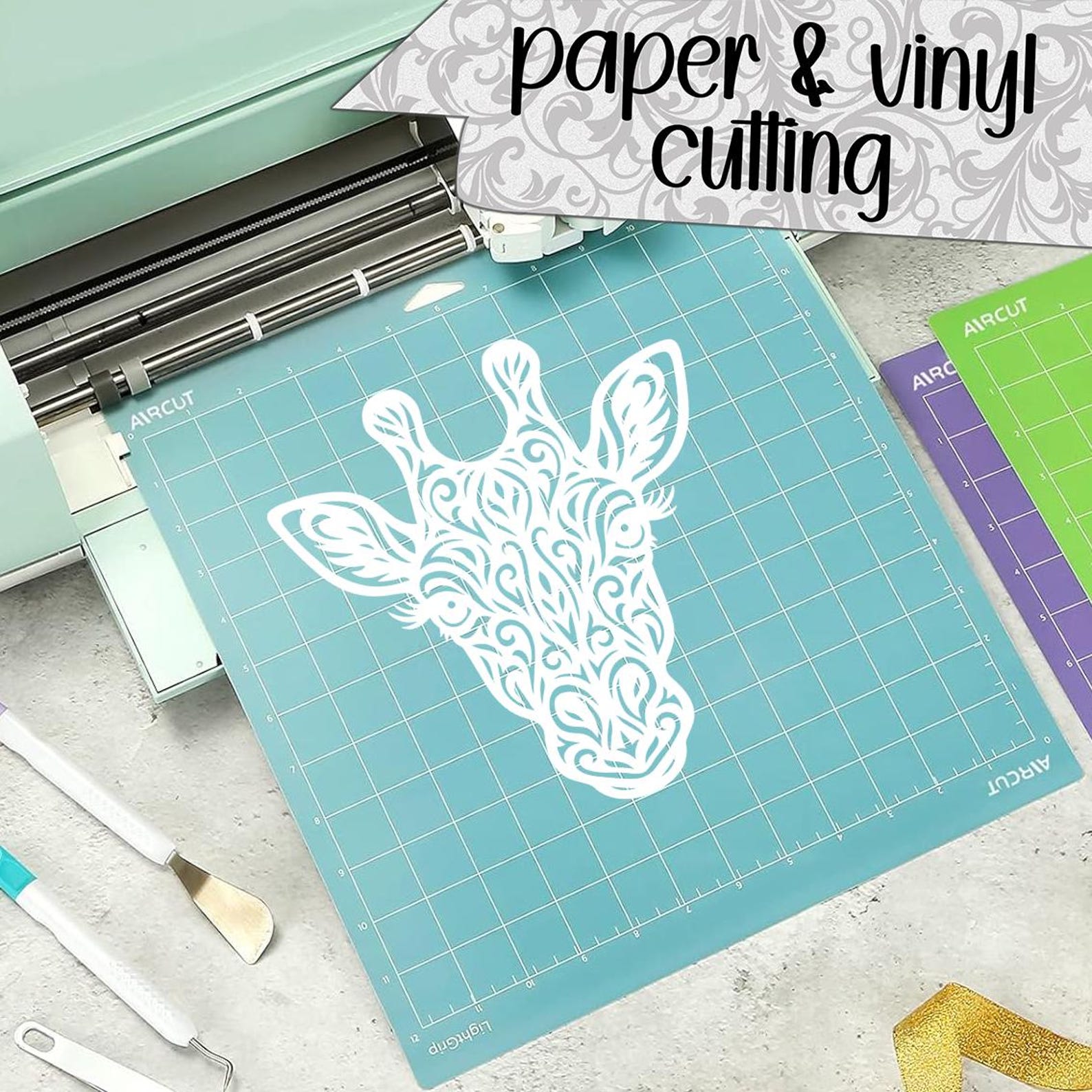 Filigree Giraffe SVG Cut Files (svg Dxf Png Eps Jpeg) Silhouette ...