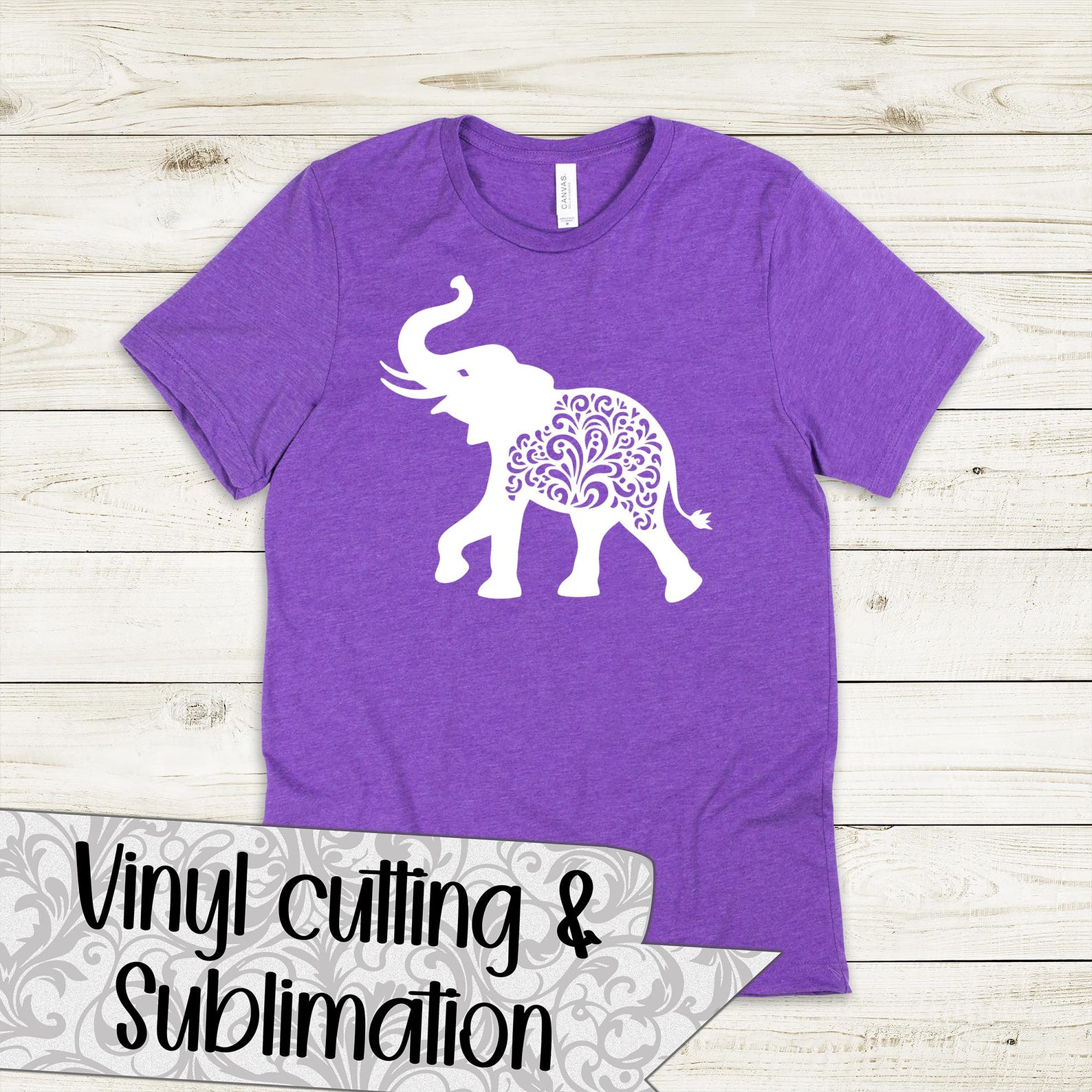 Intricate Elephant SVG Cut Files (svg Dxf Png Eps Jpeg) Silhouette ...