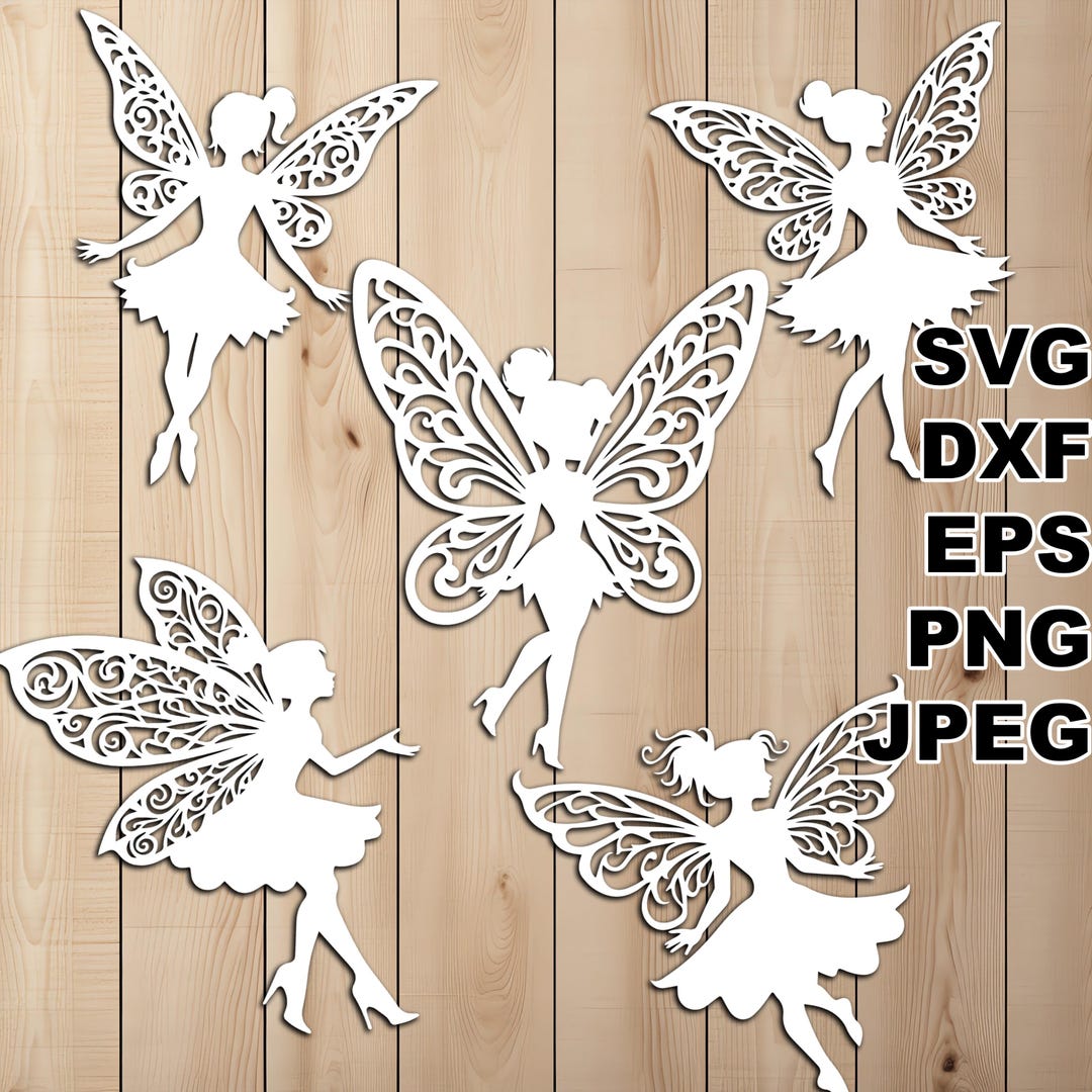 More Filigree Fairies SVG Cut Files (svg Dxf Png Eps Jpeg) Silhouette ...