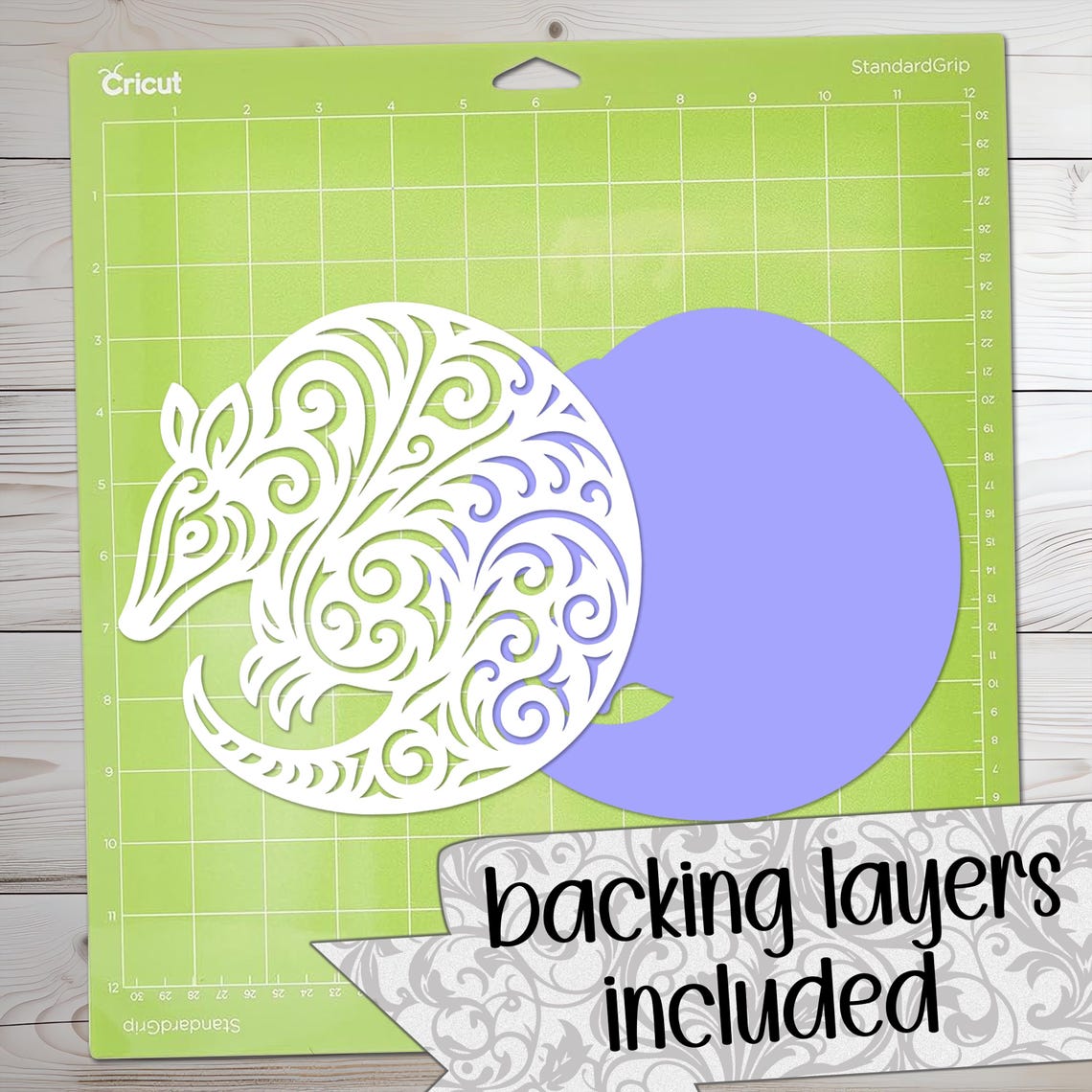 Filigree Armadillo SVG Cut Files (svg Dxf Png Eps Jpeg) Silhouette ...