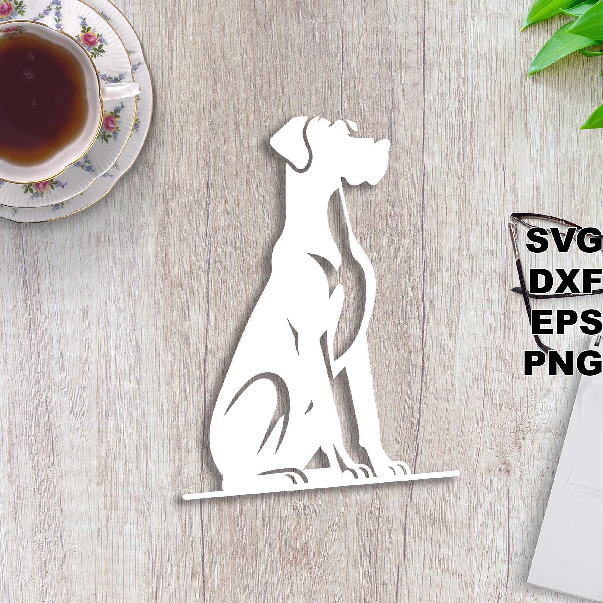 Great Dane SVG Cut Files svg Dxf Png Eps Silhouette & Cricut, Digital ...
