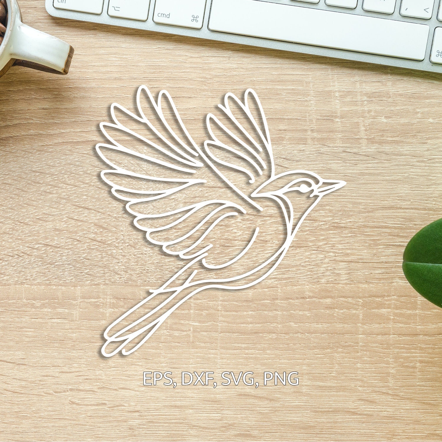 Small Birds Line Art SVG Cut Files (svg Dxf Png Eps) Silhouette ...