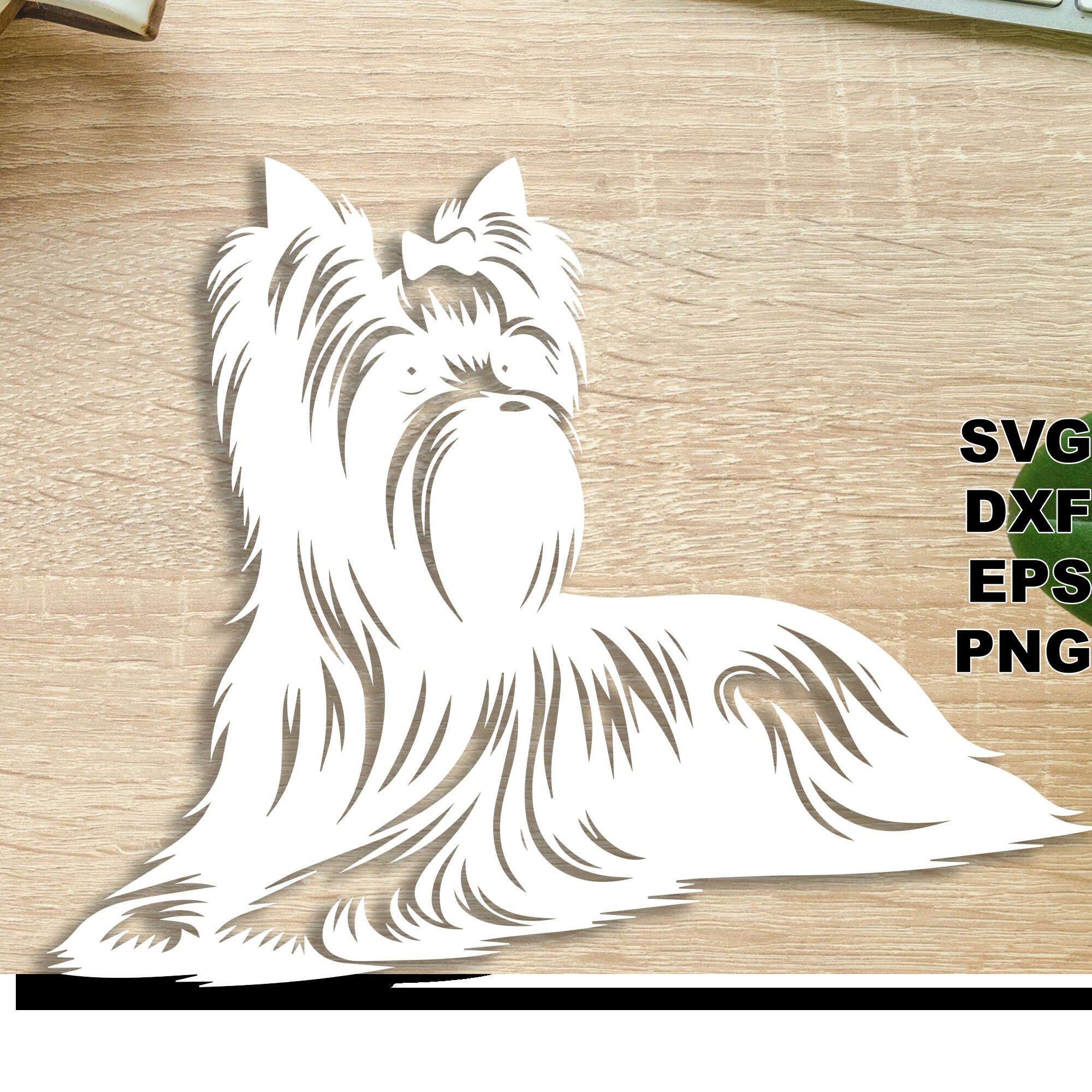 Yorkie SVG Cut Files (svg Dxf Png Eps) Silhouette & Cricut, Digital ...