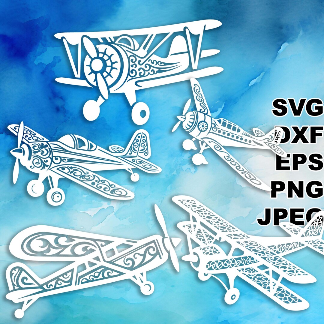 Small Planes SVG Cut Files svg Dxf Png Eps Jpeg Silhouette & Cricut ...