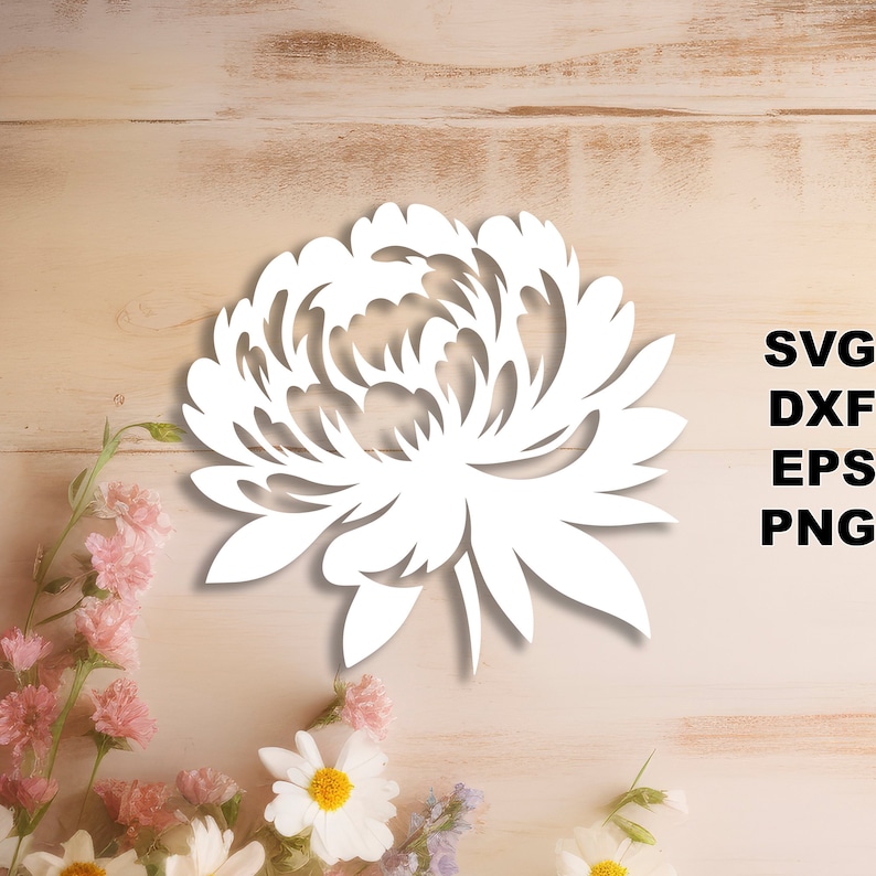 Chinese Flora SVG Cut Files (svg Dxf Png Eps) Vinyl and Paper Cut, CNC ...
