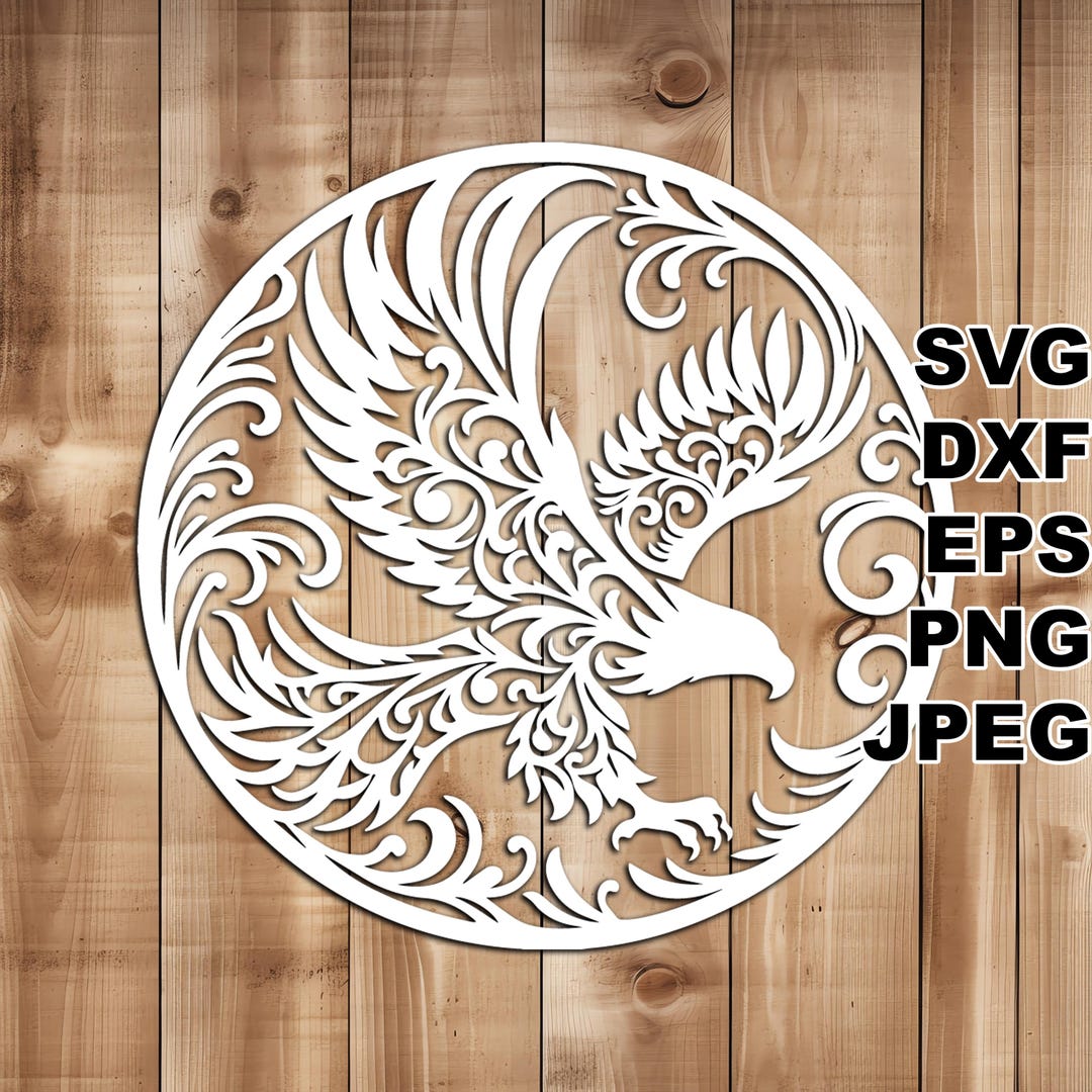Eagle Fancy SVG Cut Files (svg Dxf Png Eps Jpg) Silhouette & Cricut ...