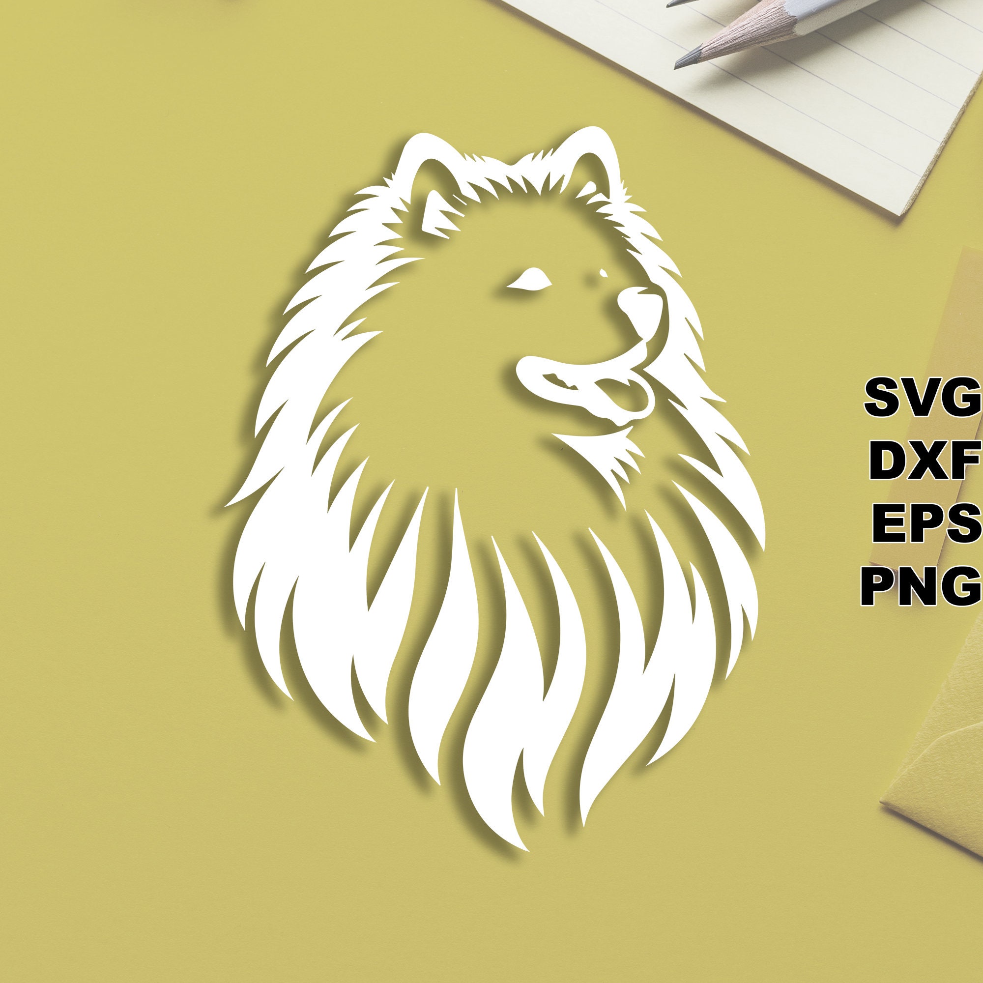 Samoyed SVG Cut Files svg Dxf Png Eps Silhouette & Cricut, Digital ...
