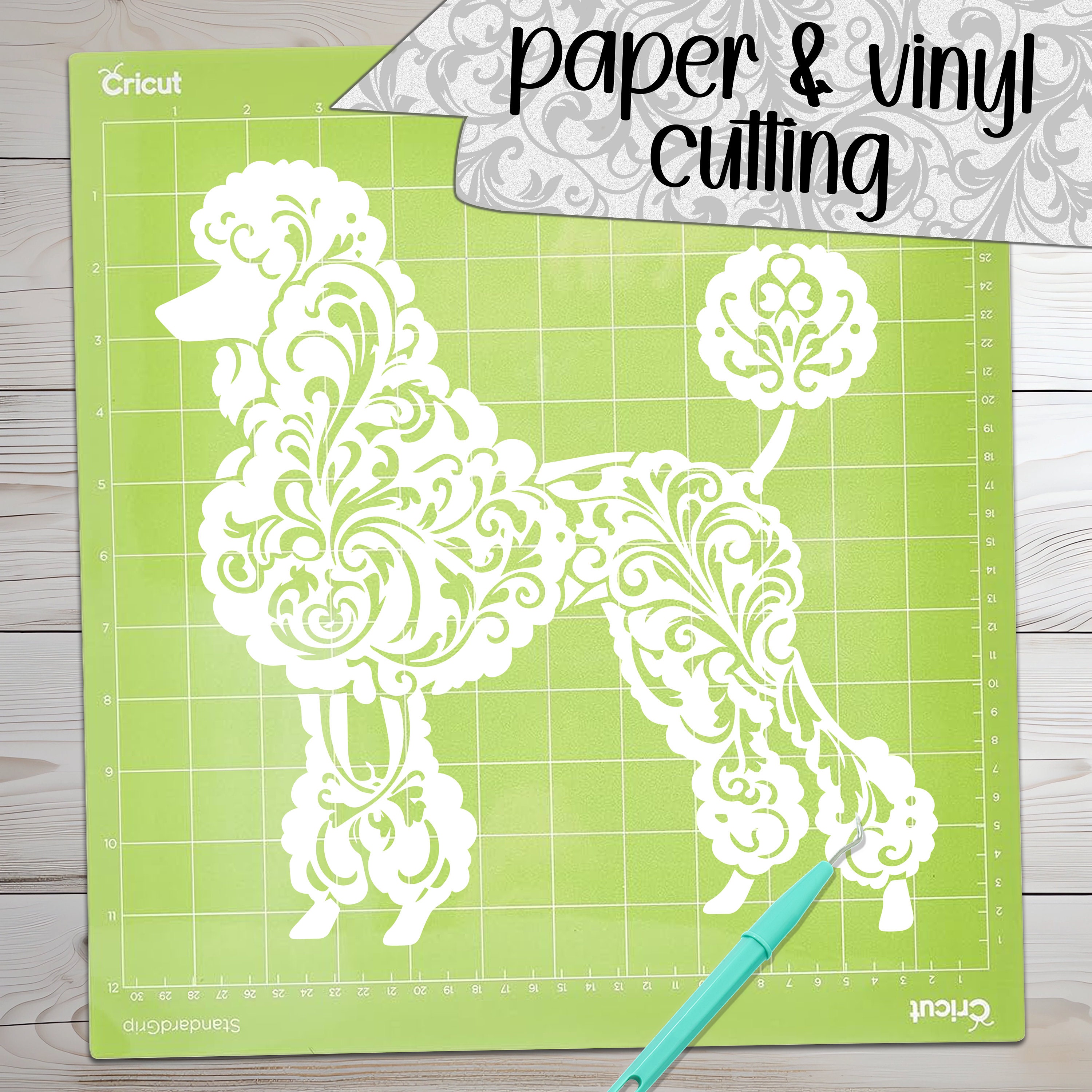 Poodle Fancy SVG Cut Files svg Dxf Png Eps Silhouette & Cricut, Digital ...