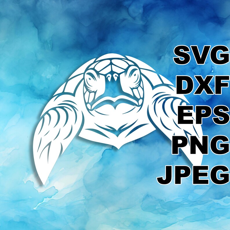Sea Turtle SVG Cut Files svg Dxf Png Eps Jpeg Vinyl and Paper Cut, CNC ...