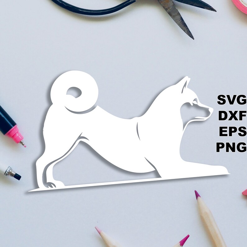 Shiba Inu SVG Cut Files svg Dxf Png Eps Silhouette & Cricut, Digital ...